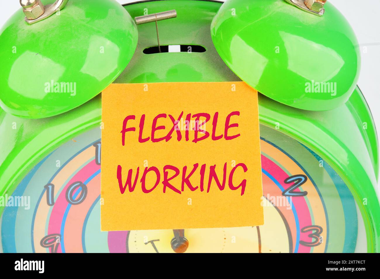 Flexible working symbol. Concept words Flexible working on a sticker ...