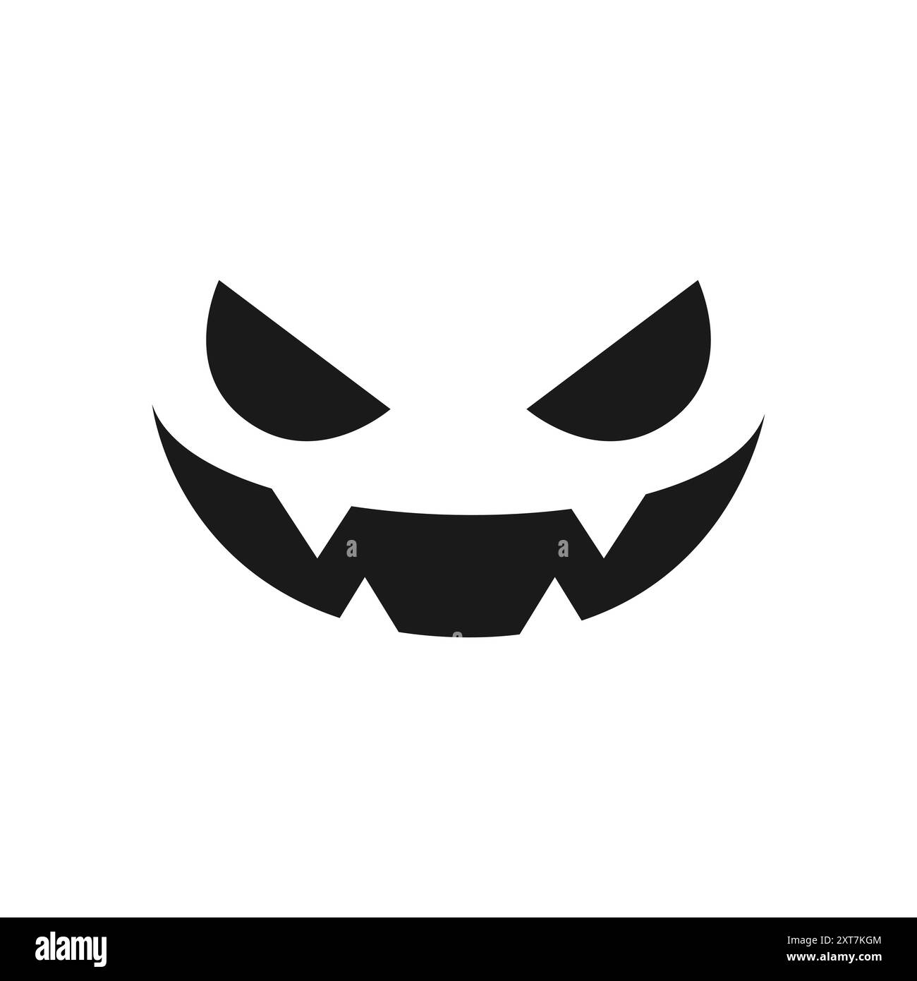Halloween pumpkin jack-o-lantern face silhouette, October season trick ...
