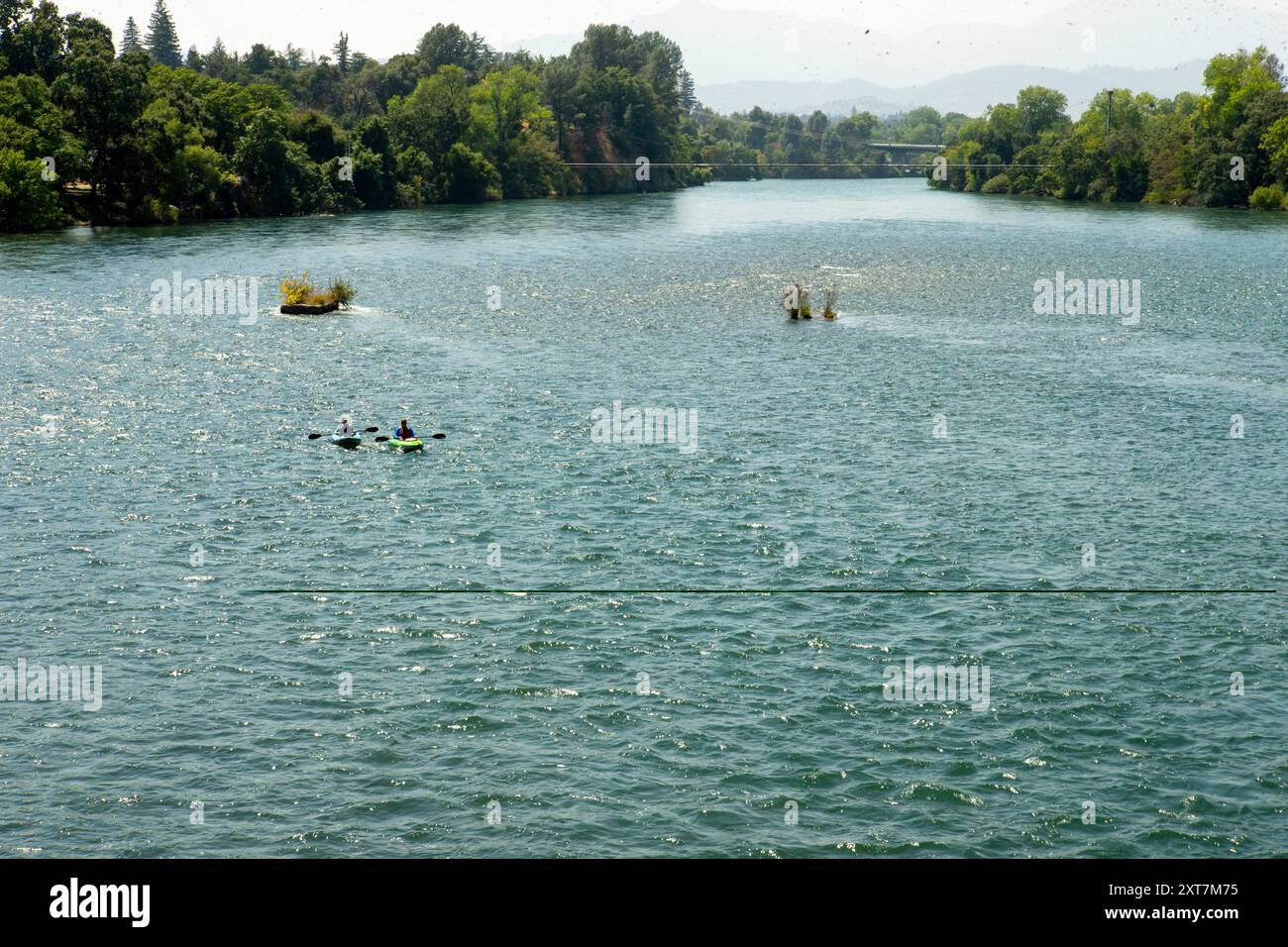 Redding, Ca, USA. 25th July, 2024. People float down the Sacramento ...