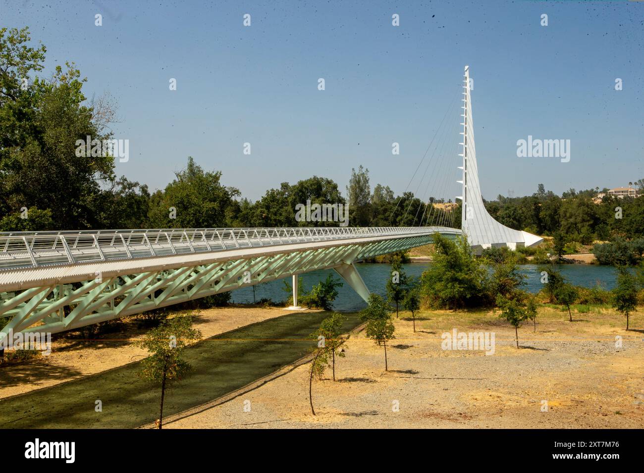 Redding, Ca, USA. 25th July, 2024. The Sundial Bridge in Redding ...