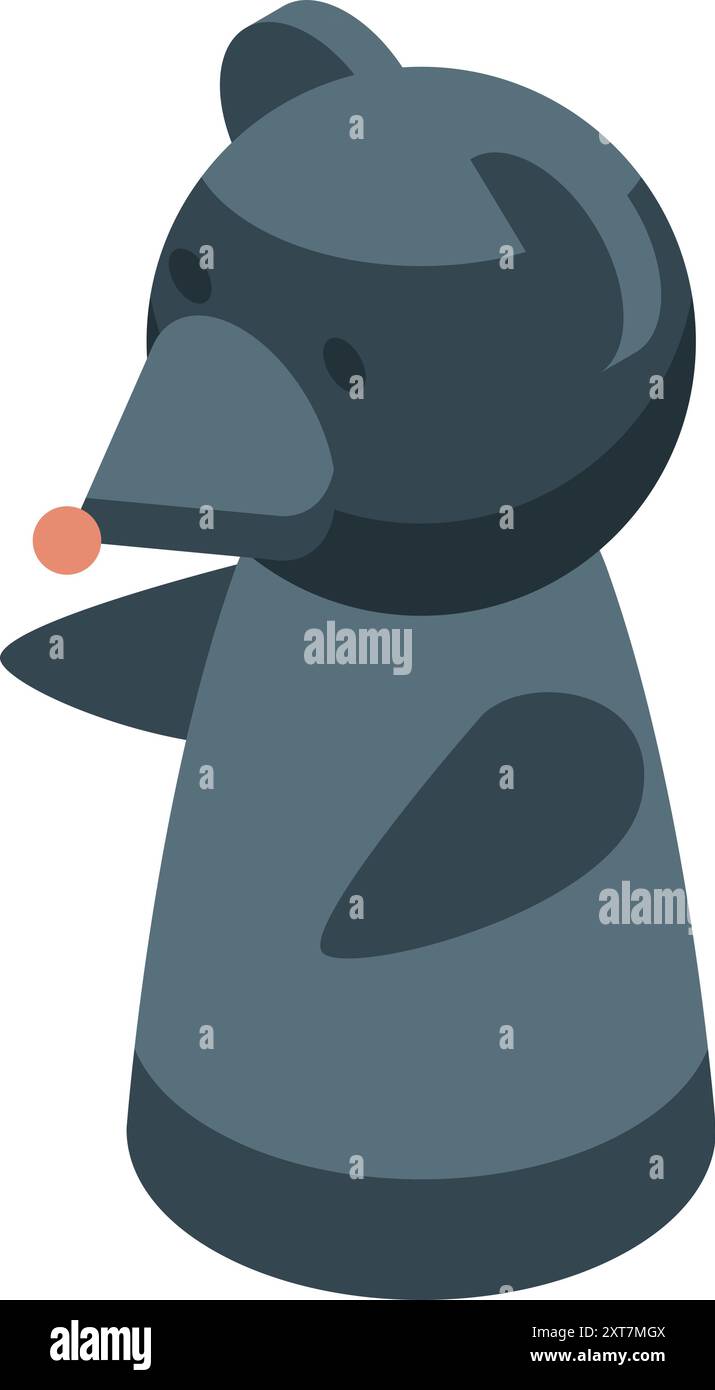 Adorable cartoon mole standing up with its arms out, perfect for ...