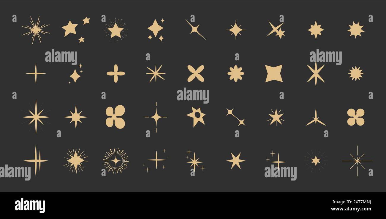 Gold sparkle comic star hi-res stock photography and images - Alamy