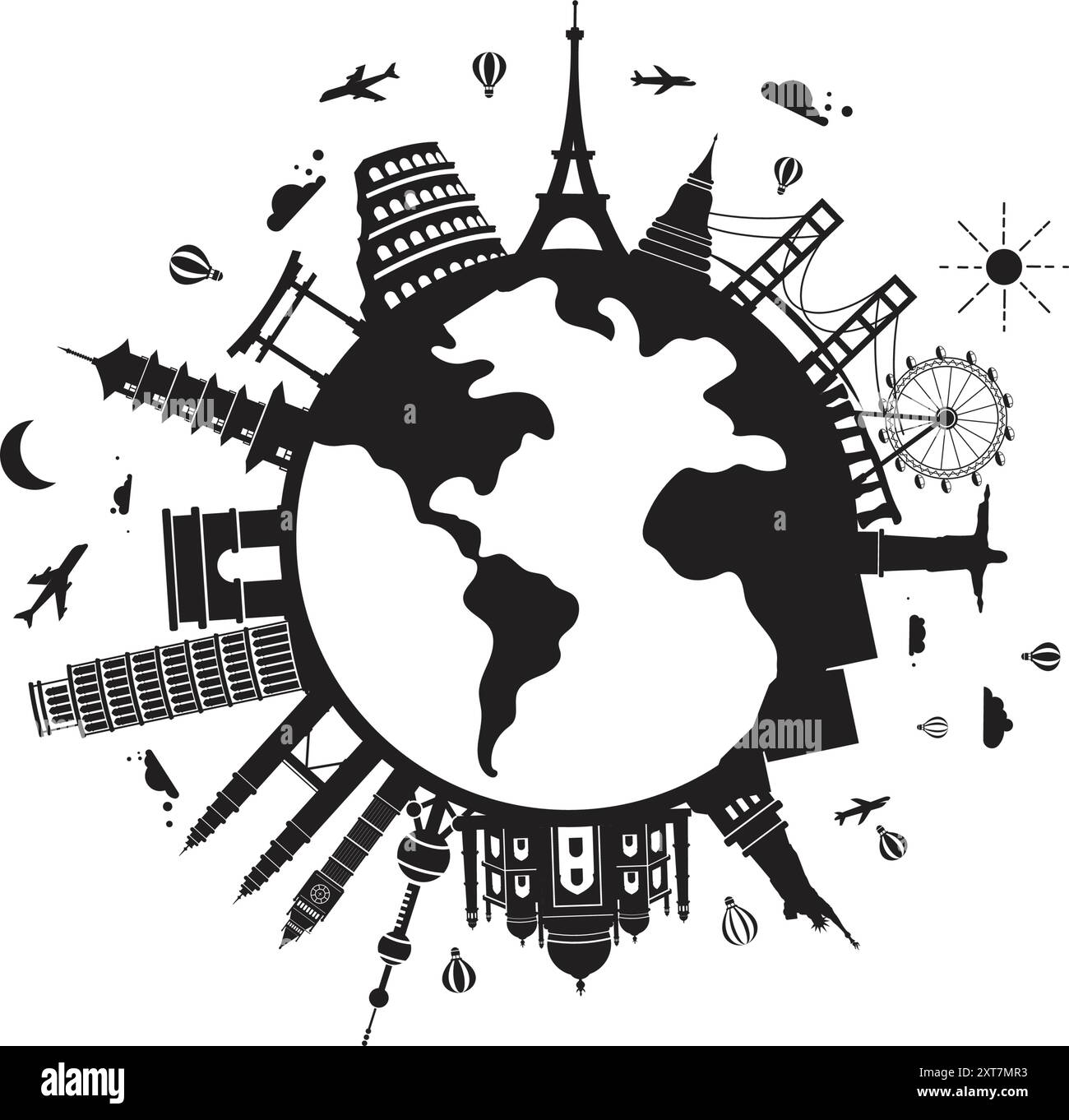 Paris temple tour Stock Vector Images - Alamy