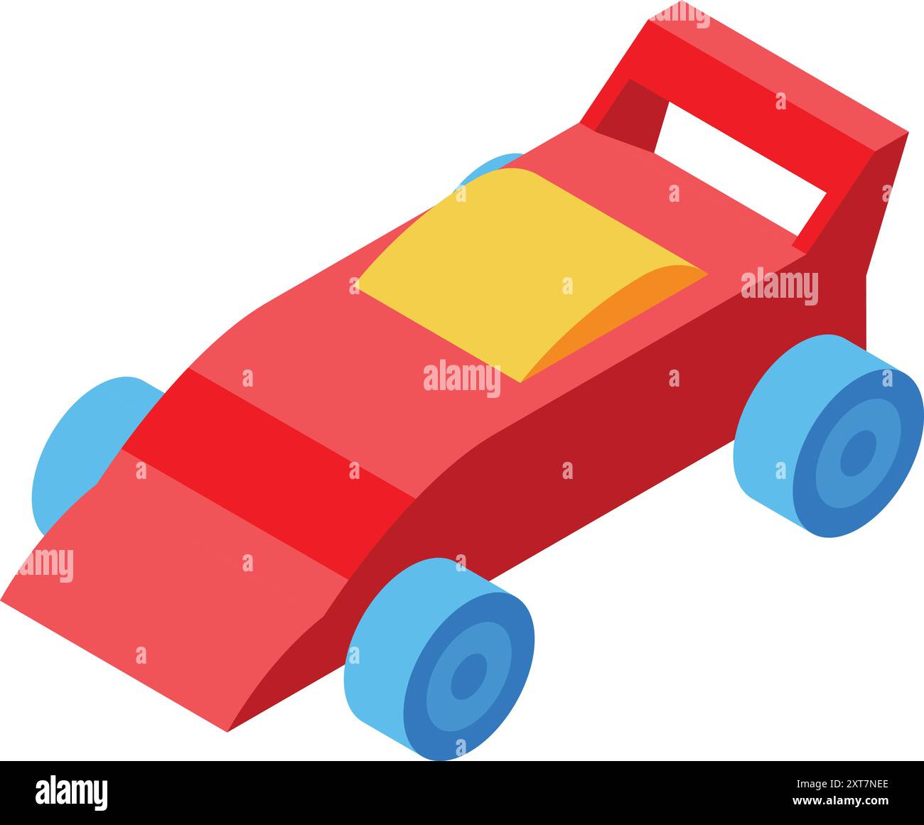 Red toy car plastic car Stock Vector Images - Alamy