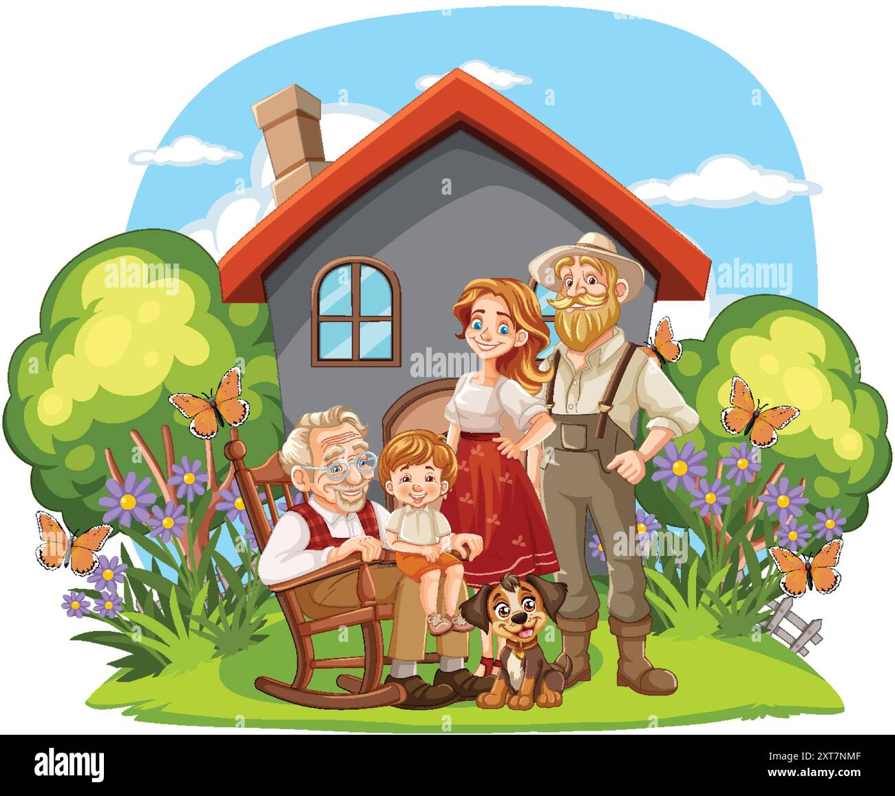 Child in front of house Cut Out Stock Images & Pictures - Alamy