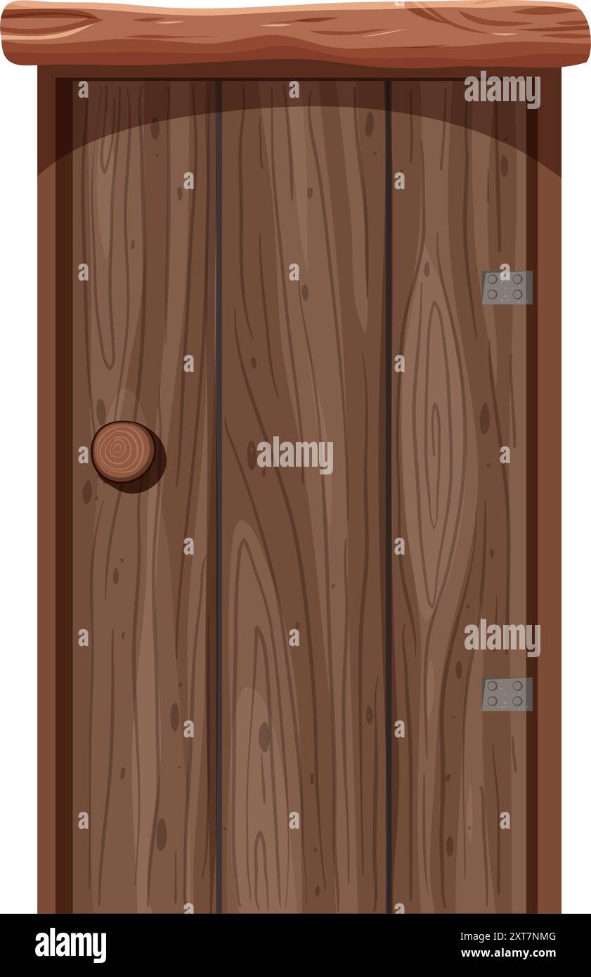 A detailed vector of a wooden door Stock Vector Image & Art - Alamy