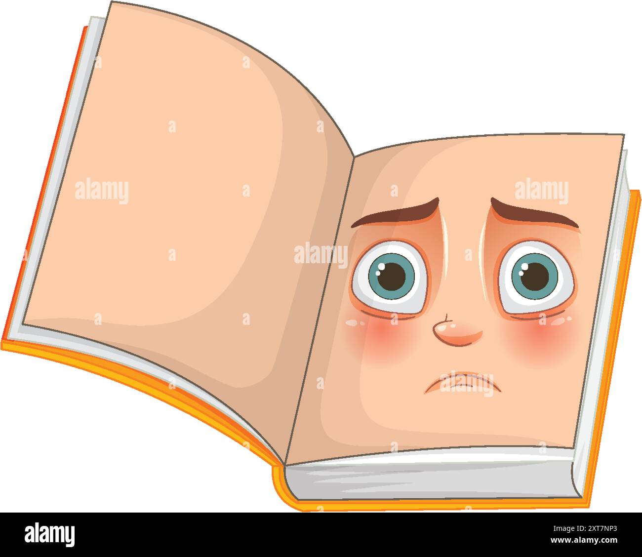 Illustration of a book with a sad expression Stock Vector Image & Art ...