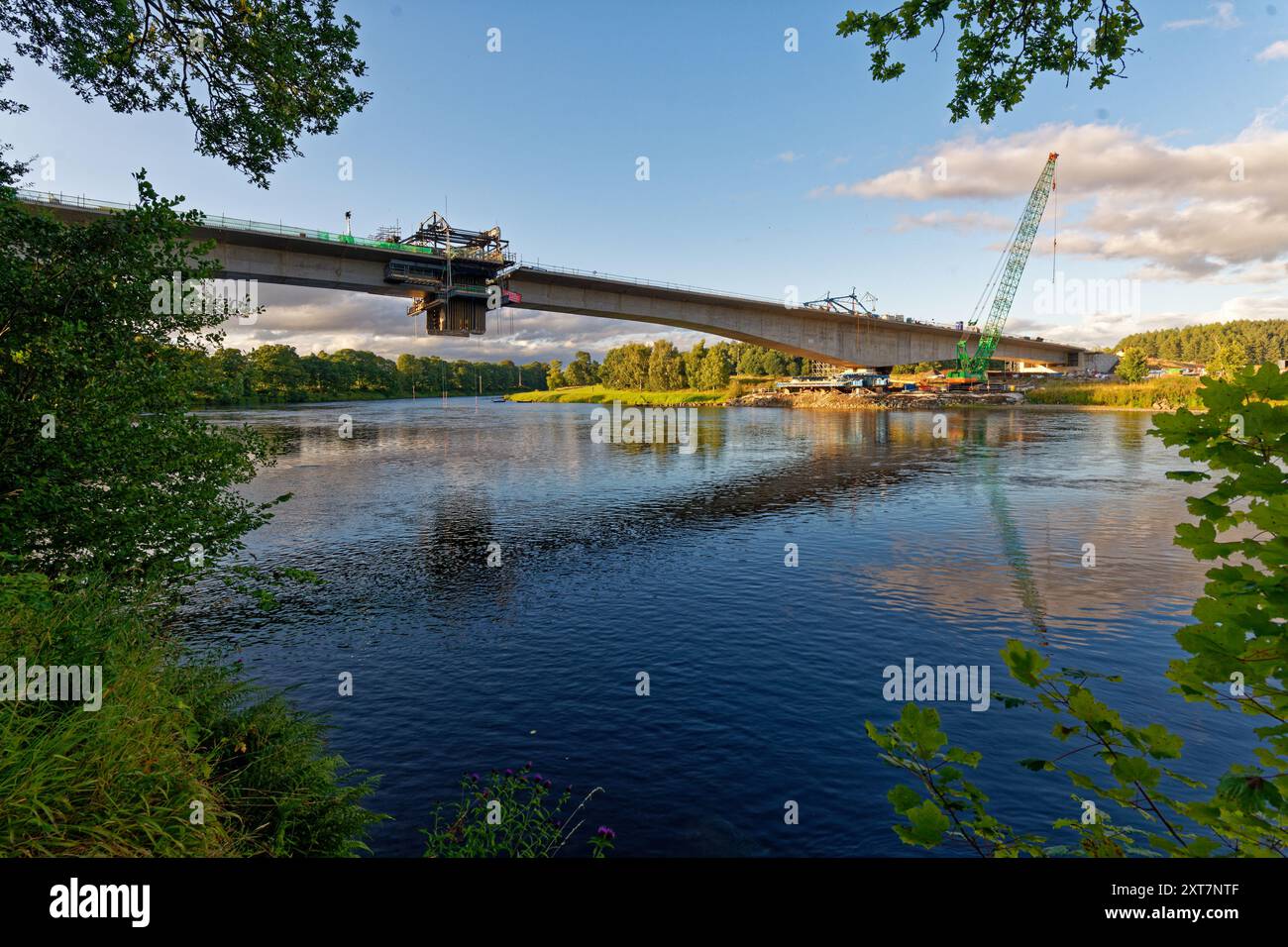 The final stages of the construction of Destiny Bridge, Perth, Scotland ...