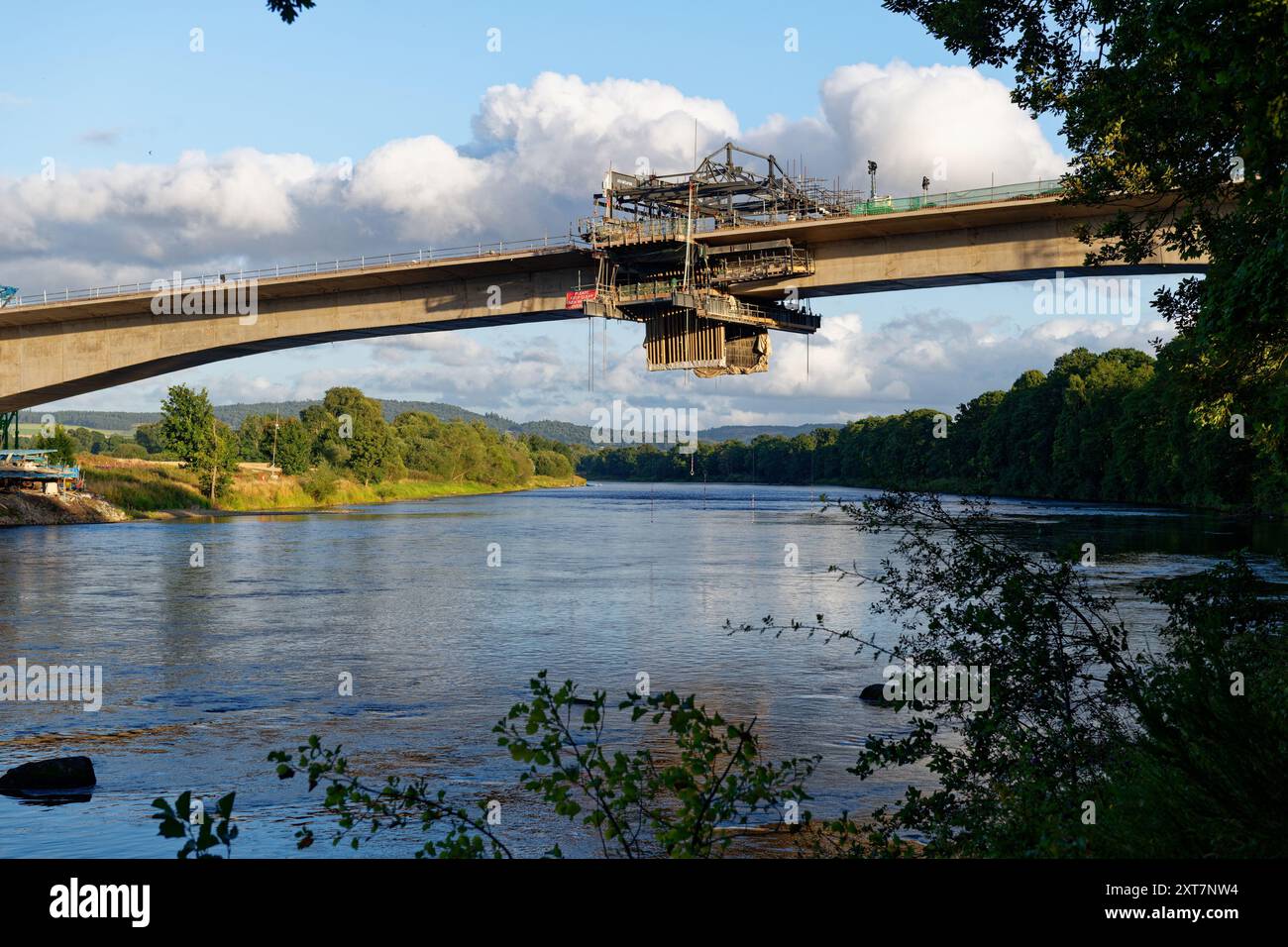 The final stages of the construction of Destiny Bridge, Perth, Scotland ...