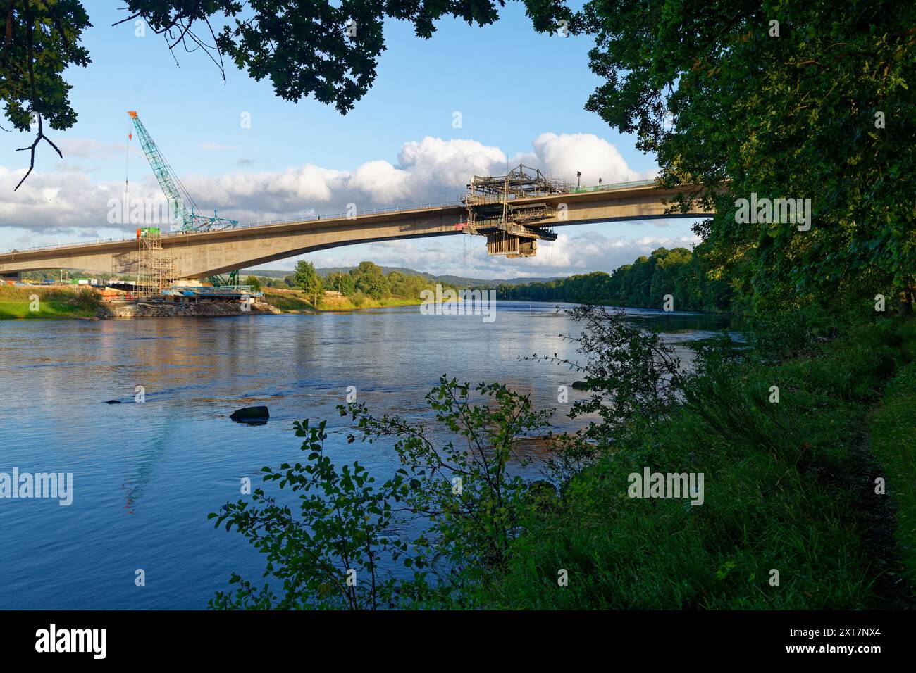 The final stages of the construction of Destiny Bridge, Perth, Scotland ...