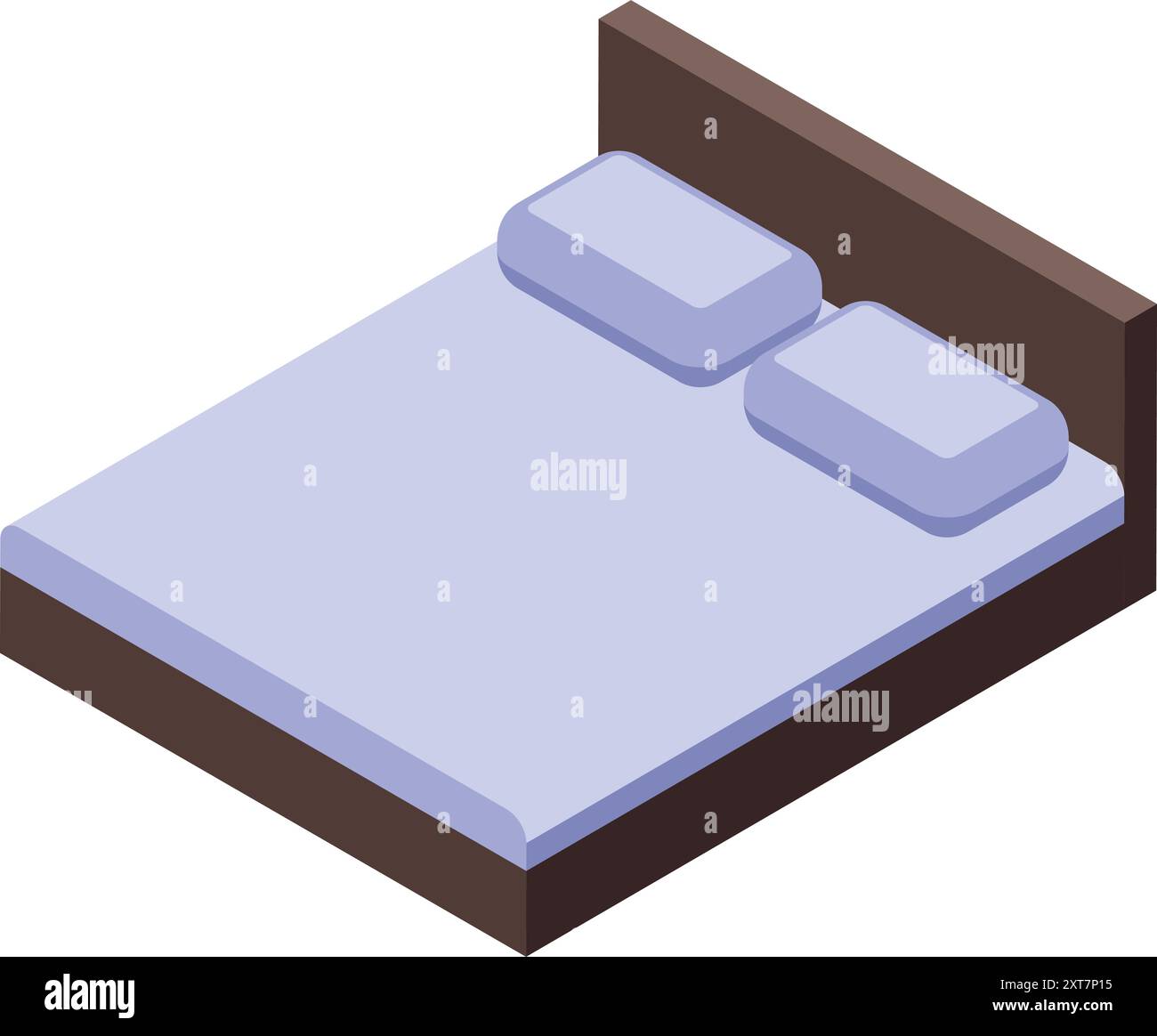 Stylish bedroom features comfortable bedding Stock Vector Images - Alamy
