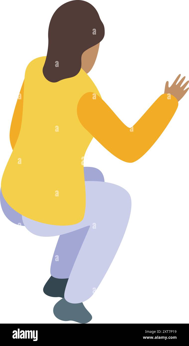 Person crouching isolated Stock Vector Images - Alamy