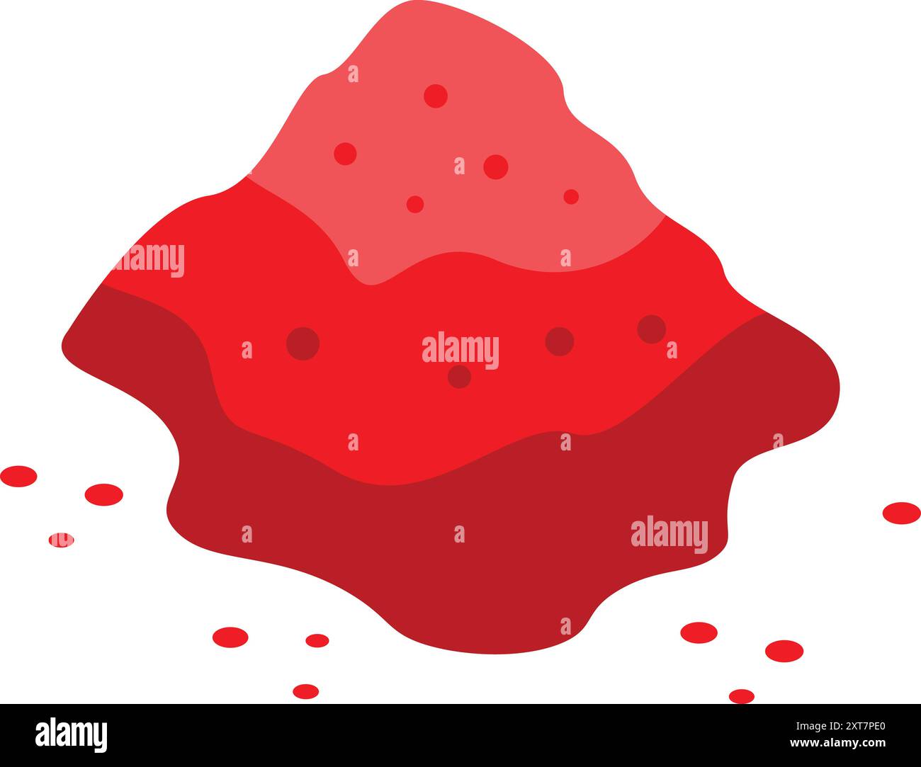 Red chilli powder is forming a heap on a white background Stock Vector ...