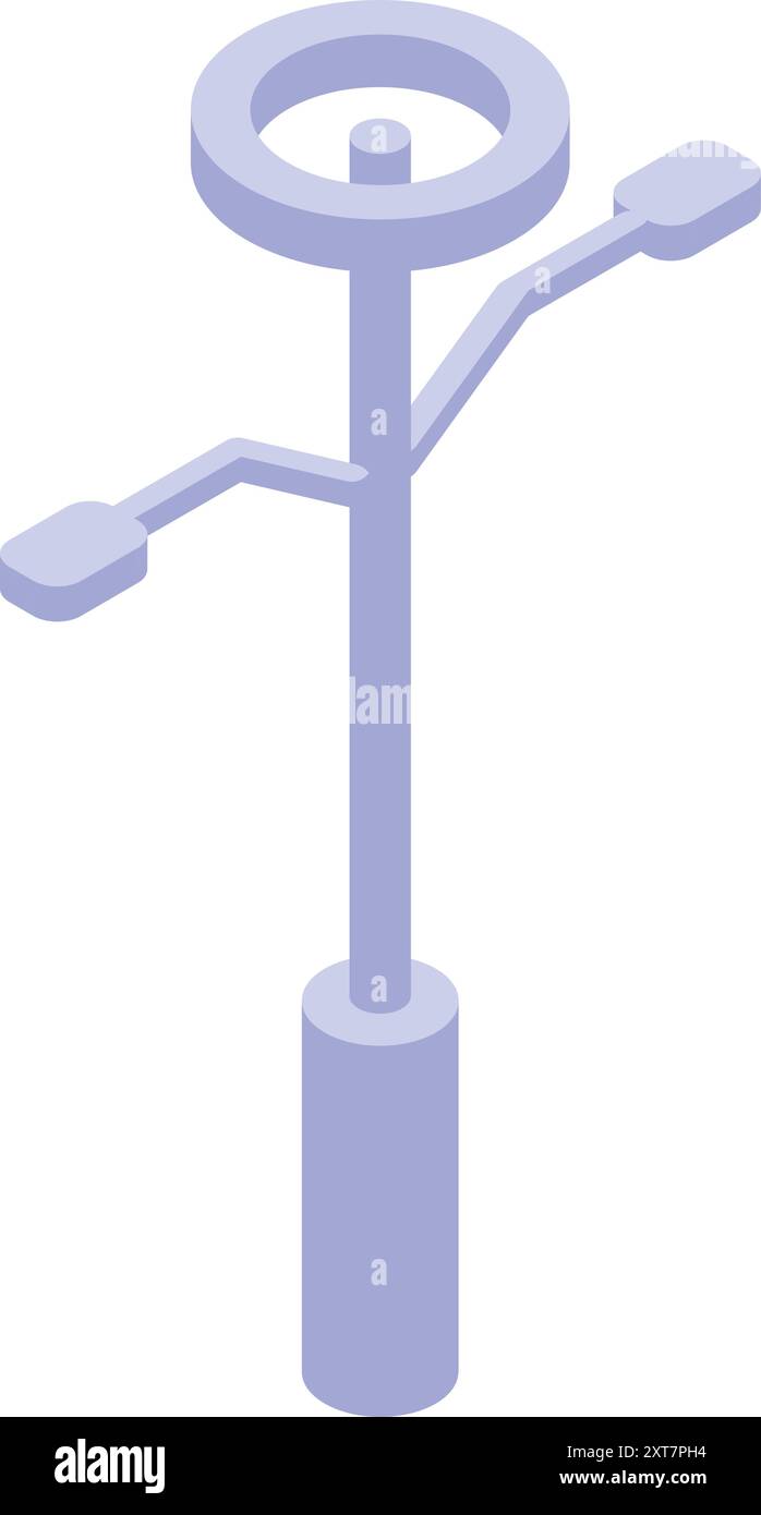 Modern street lamp providing light for safety and visibility Stock ...