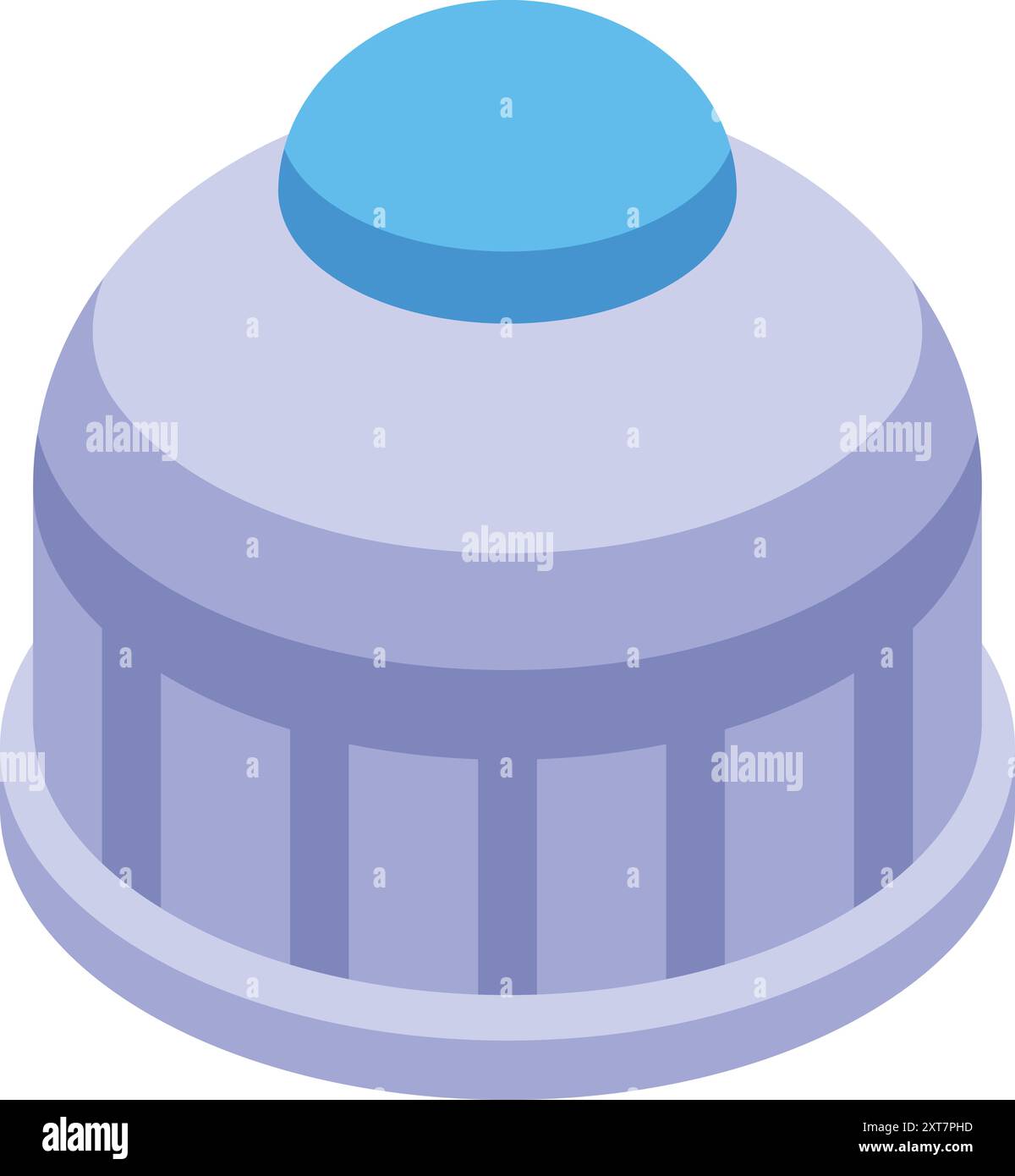 Isometric capitol building dome with columns representing government ...