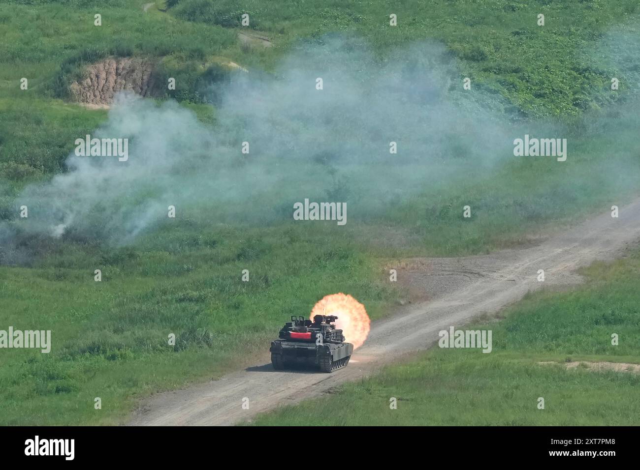 A U.S. Army's M1A2 Abrams tank from the 1st Armored Brigade Combat Team ...