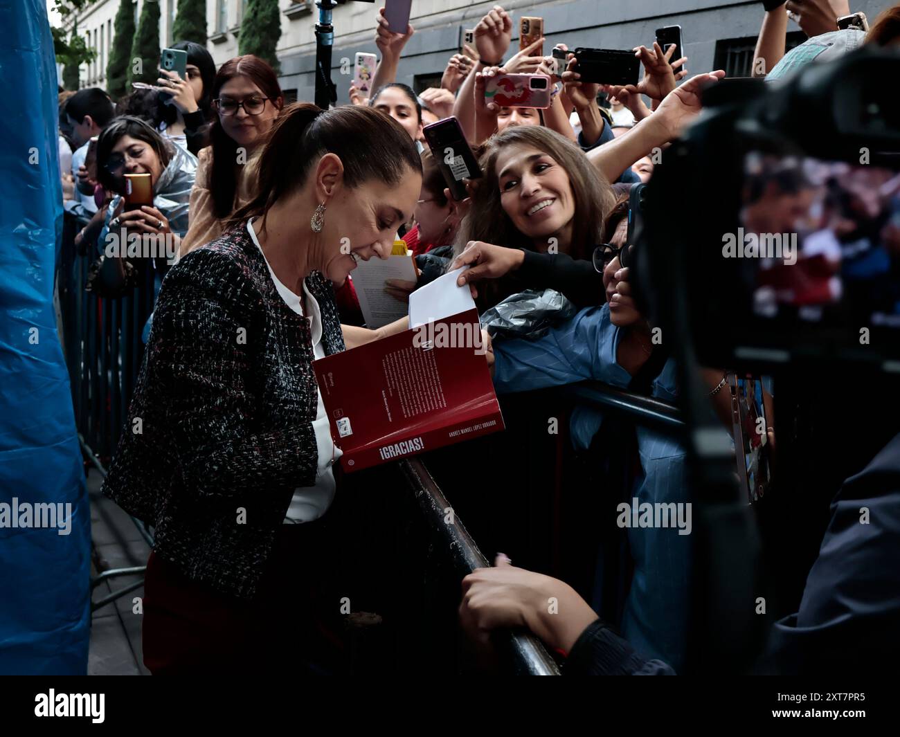 Mexico City, Mexico. 13th Aug, 2024. In the Zocalo of CDMX, the ...