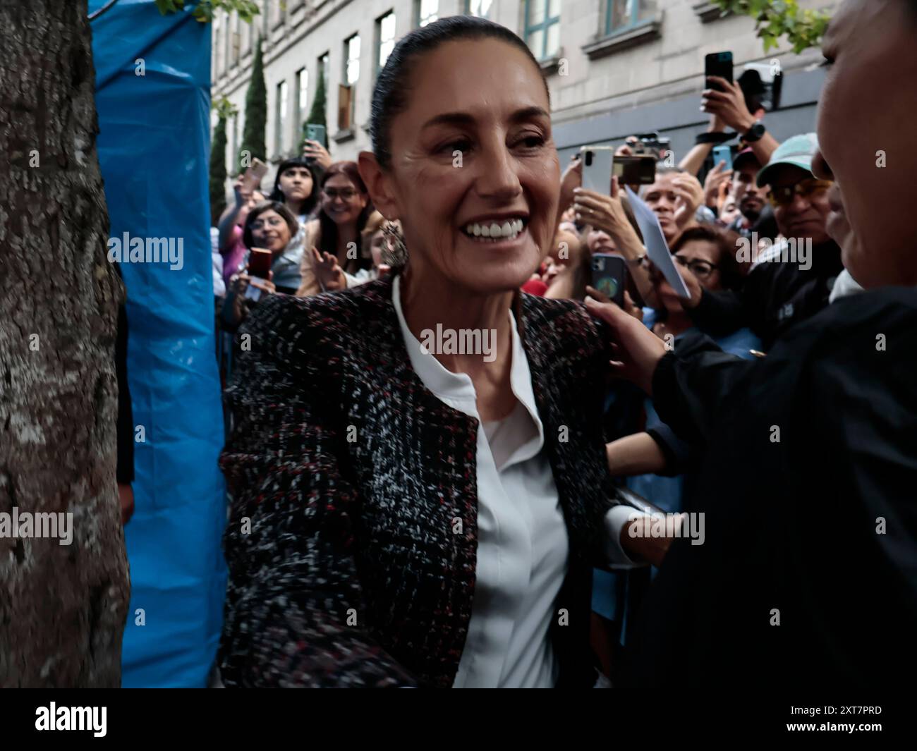 Mexico City, Mexico. 13th Aug, 2024. In the Zocalo of CDMX, the ...