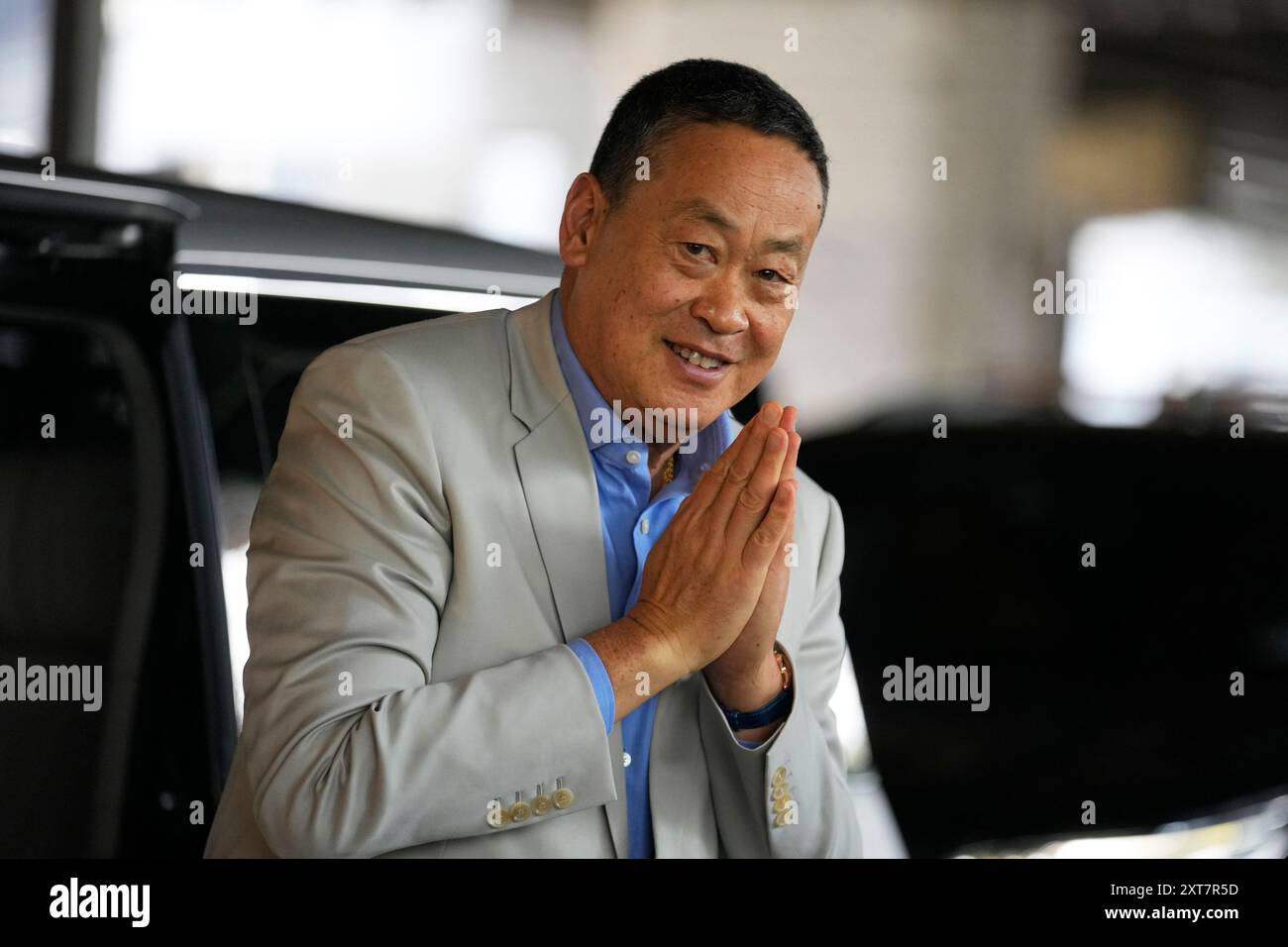 Thai Prime Minister Srettha Thavisin arrives at Ploenchit market in ...