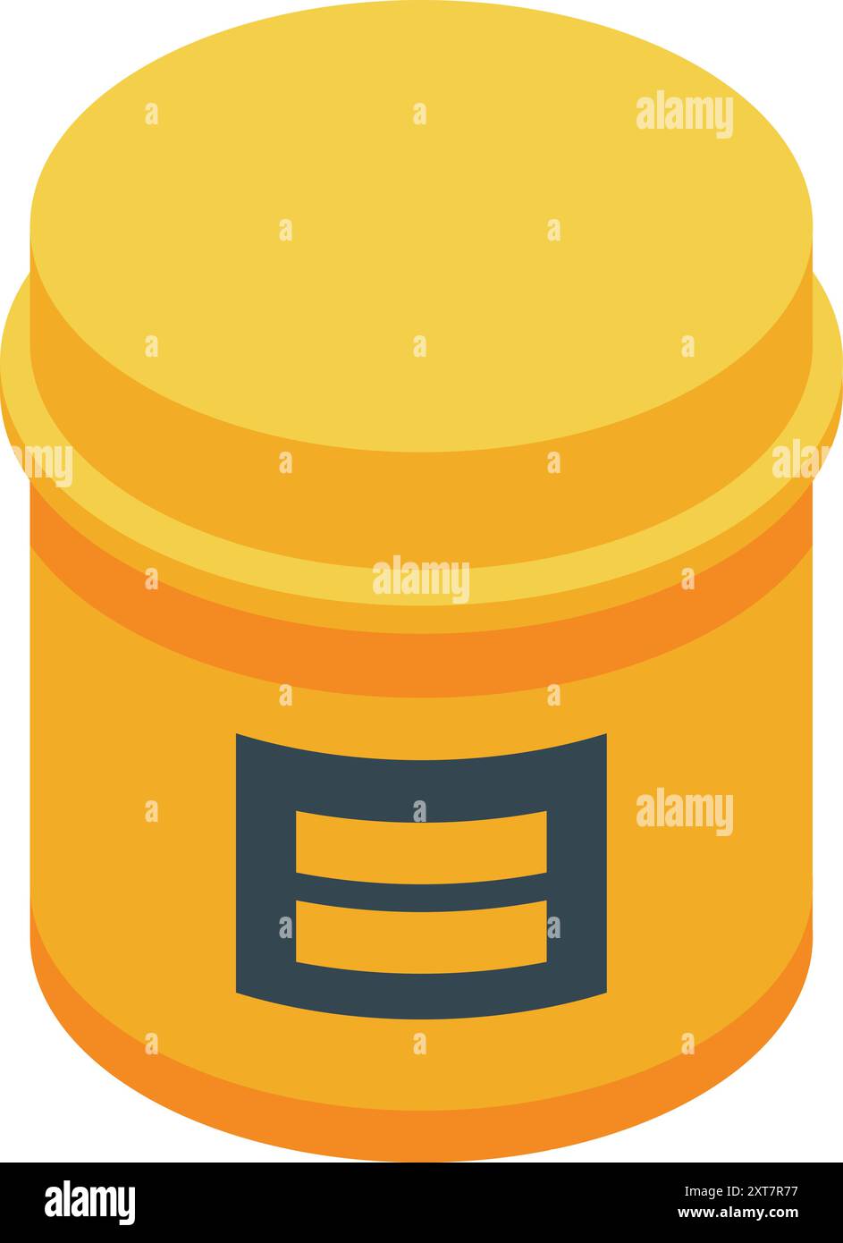 Round plastic yellow container with lid, perfect for food packaging ...