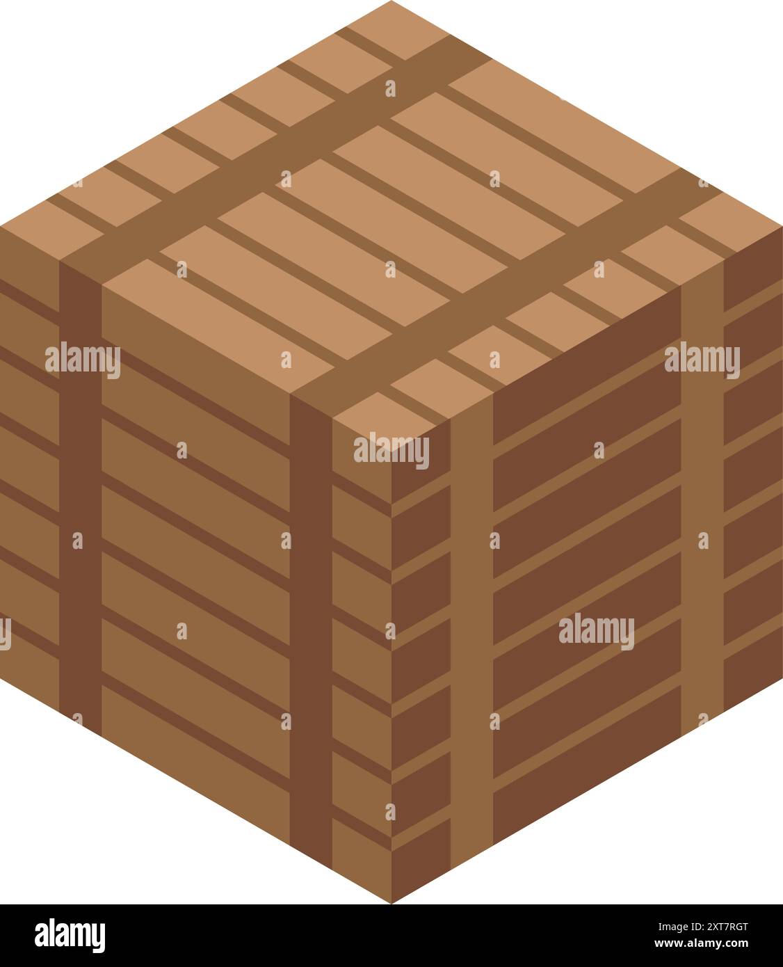 Wooden crate with its slatted sides and sturdy construction, commonly ...