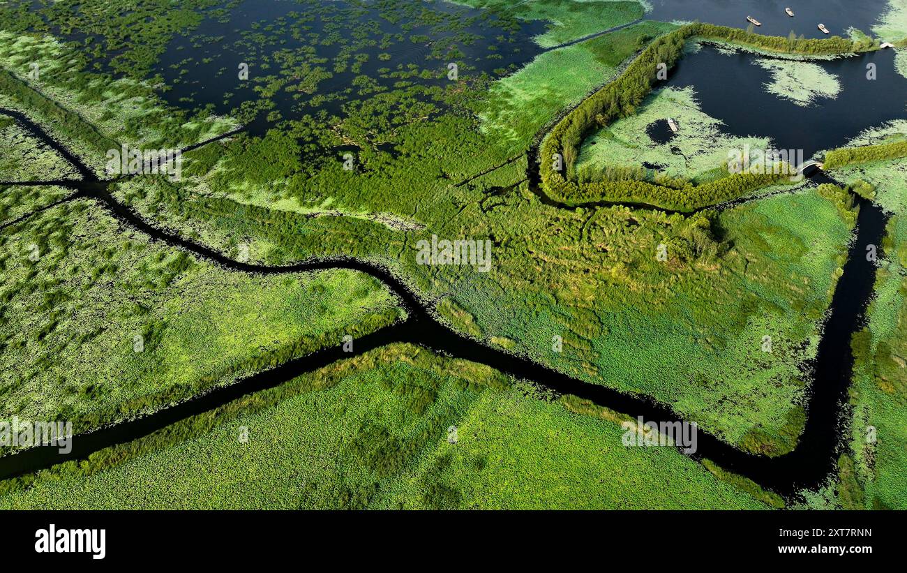 Jinan. 13th Aug, 2024. An aerial drone photo taken on Aug. 13, 2024 ...