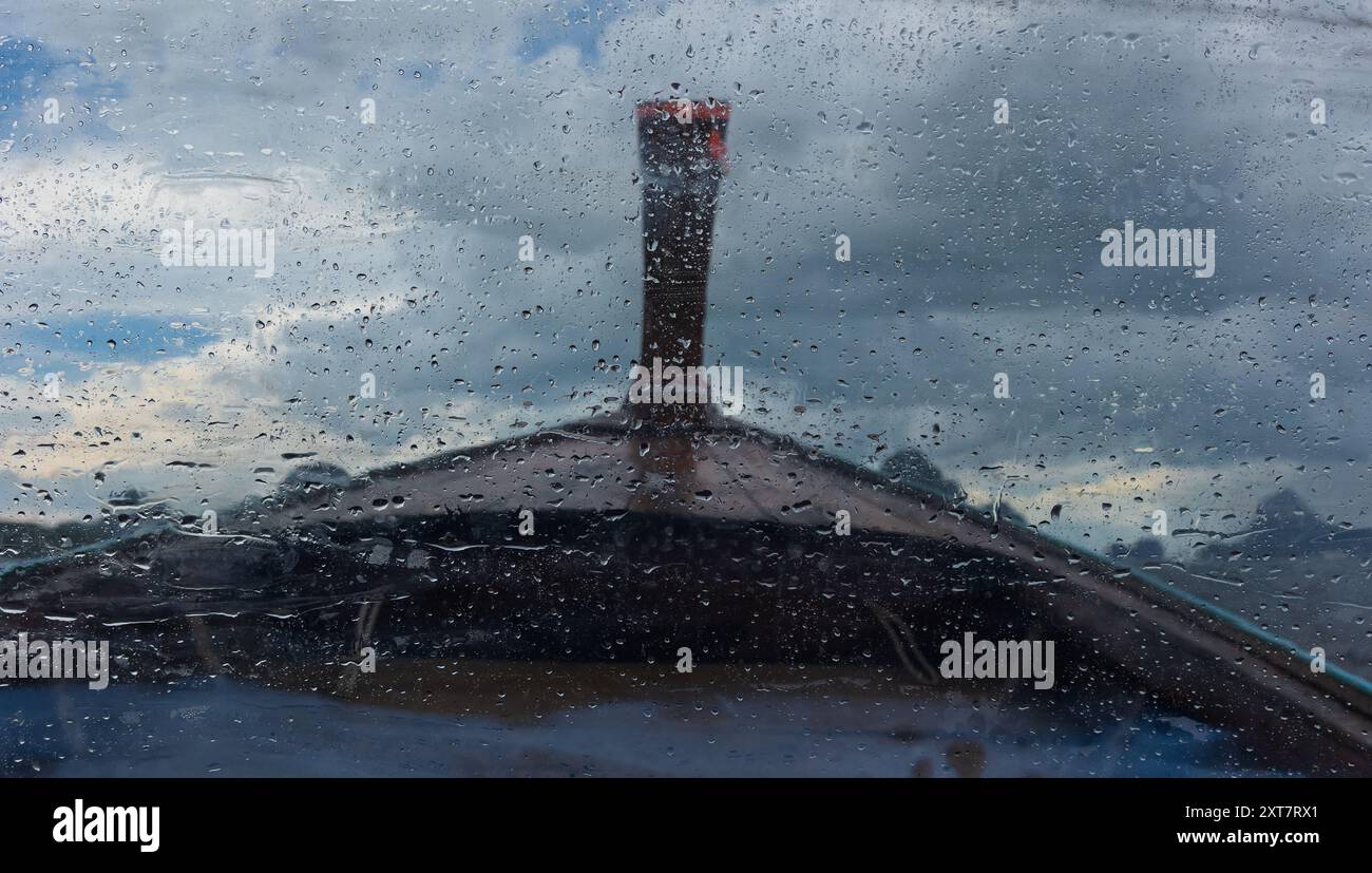 Ship Nose Front View Long tail boat at Thailand. A traditional long ...