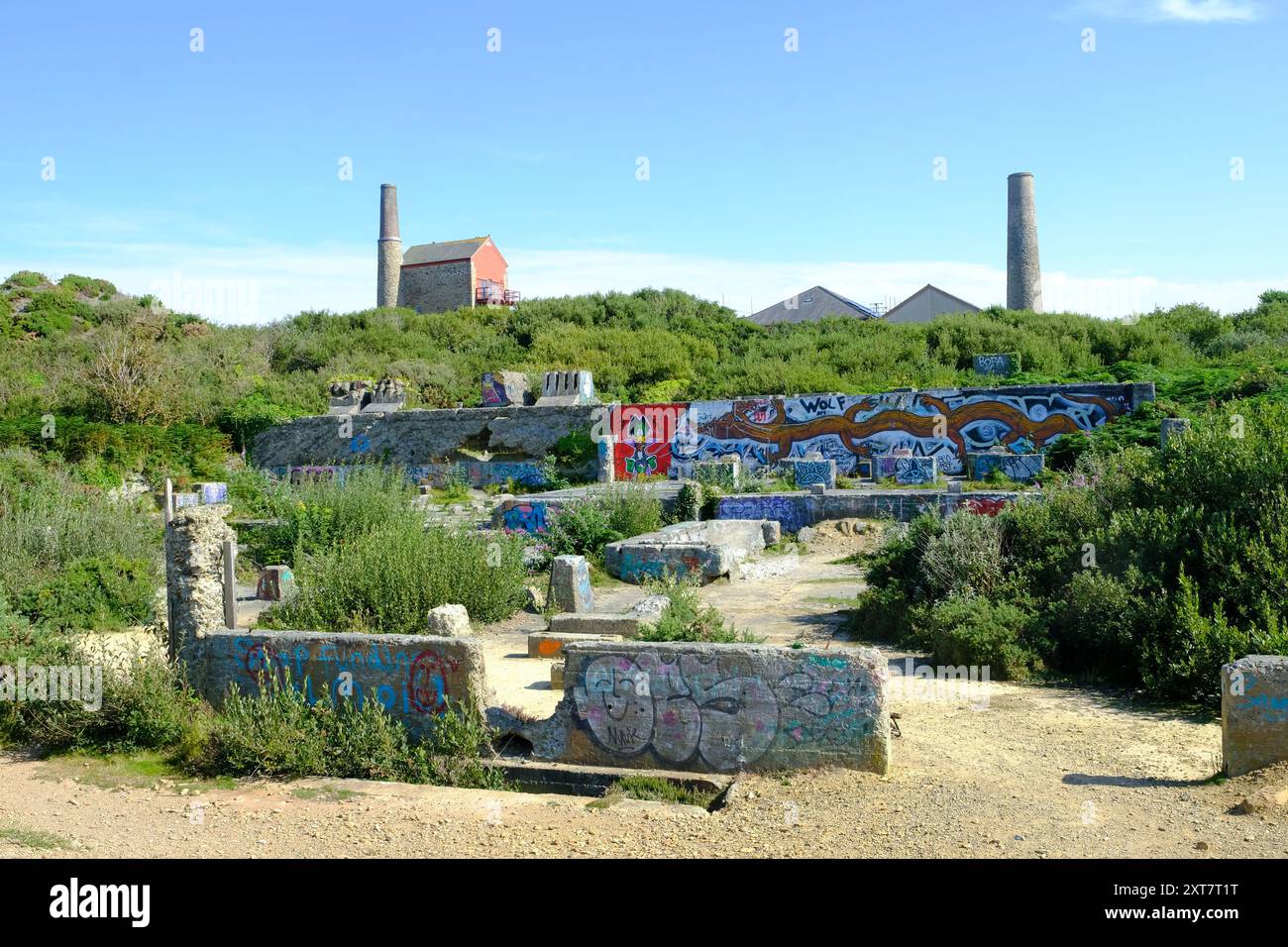 Old mine workings at Wheal Kitty, St Agnes, Ciornwall, UK Stock Photo ...
