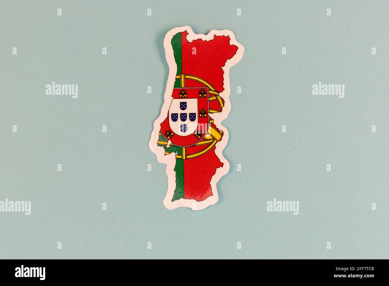 Portugal Map with National Flag Overlay - Portuguese Pride on Light ...