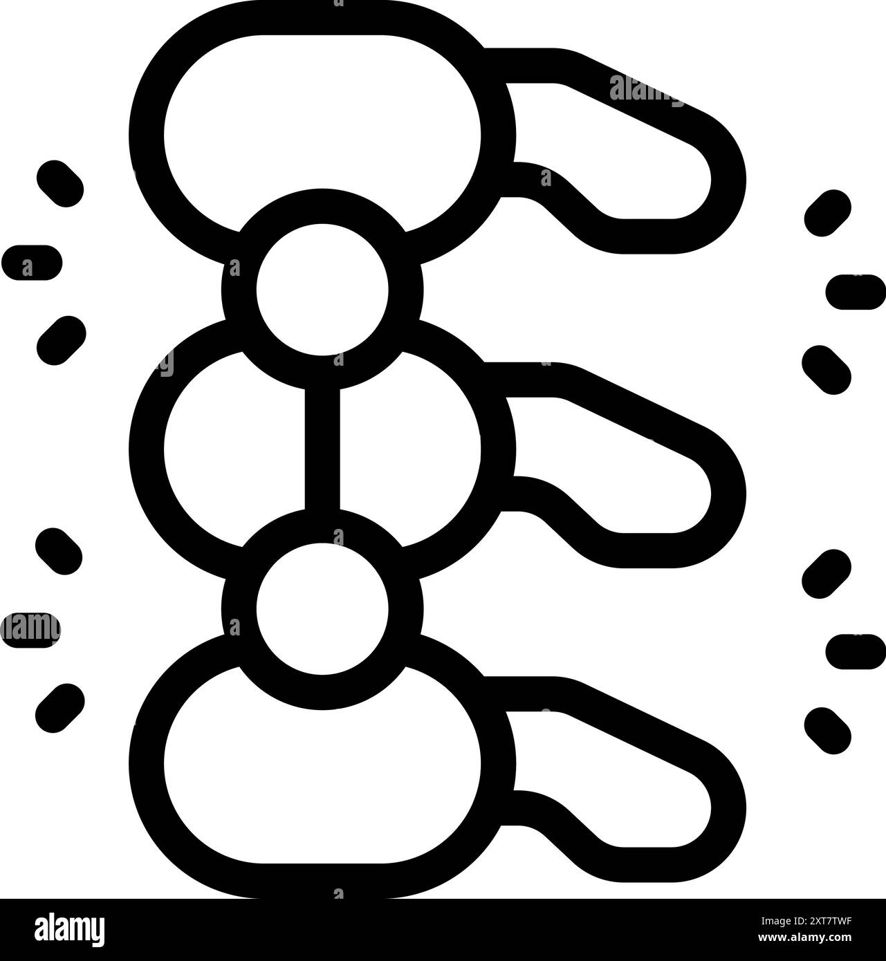 Simple spine icon depicting vertebrae connected to form backbone Stock ...