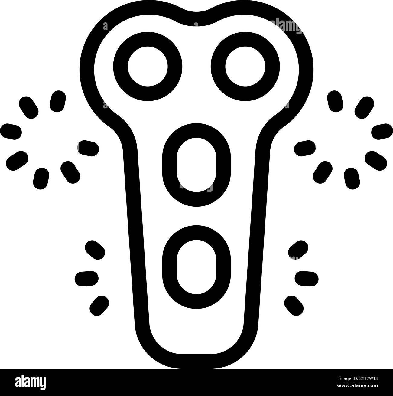 Line art icon of a fidget spinner rotating and generating sparks Stock ...