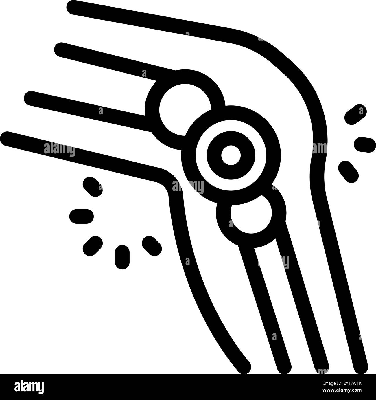 Simple vector of a human knee suffering from arthritis, ideal for ...