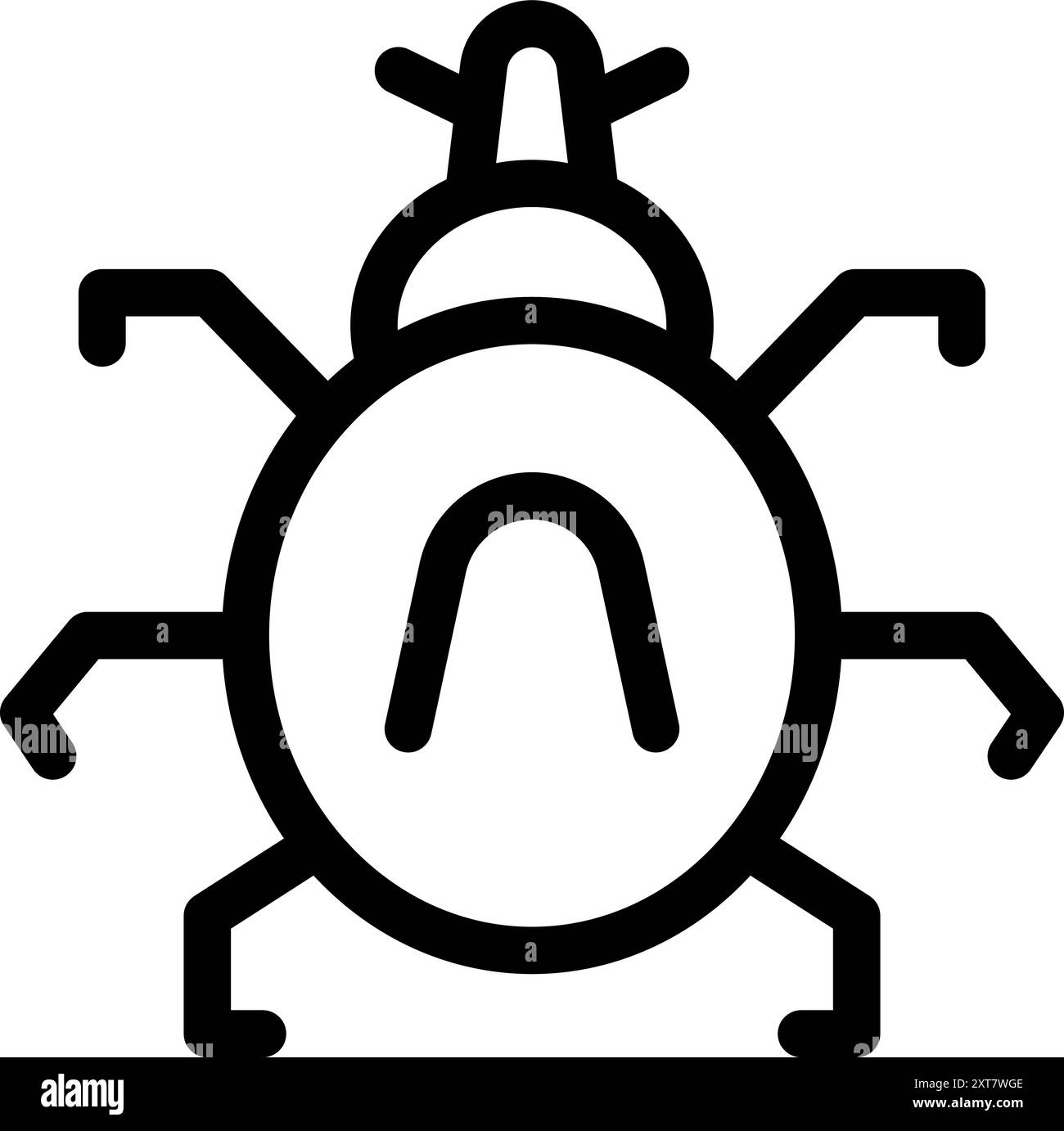 Simple bold vector of a beetle, good for representing concepts like ...