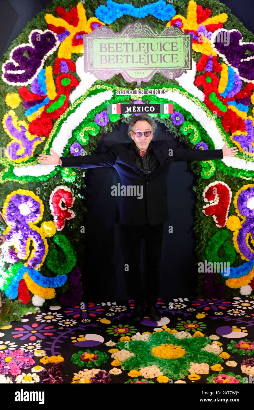 Mexico City, Mexico. 13th Aug, 2024. Director Tim Burton is posing for ...