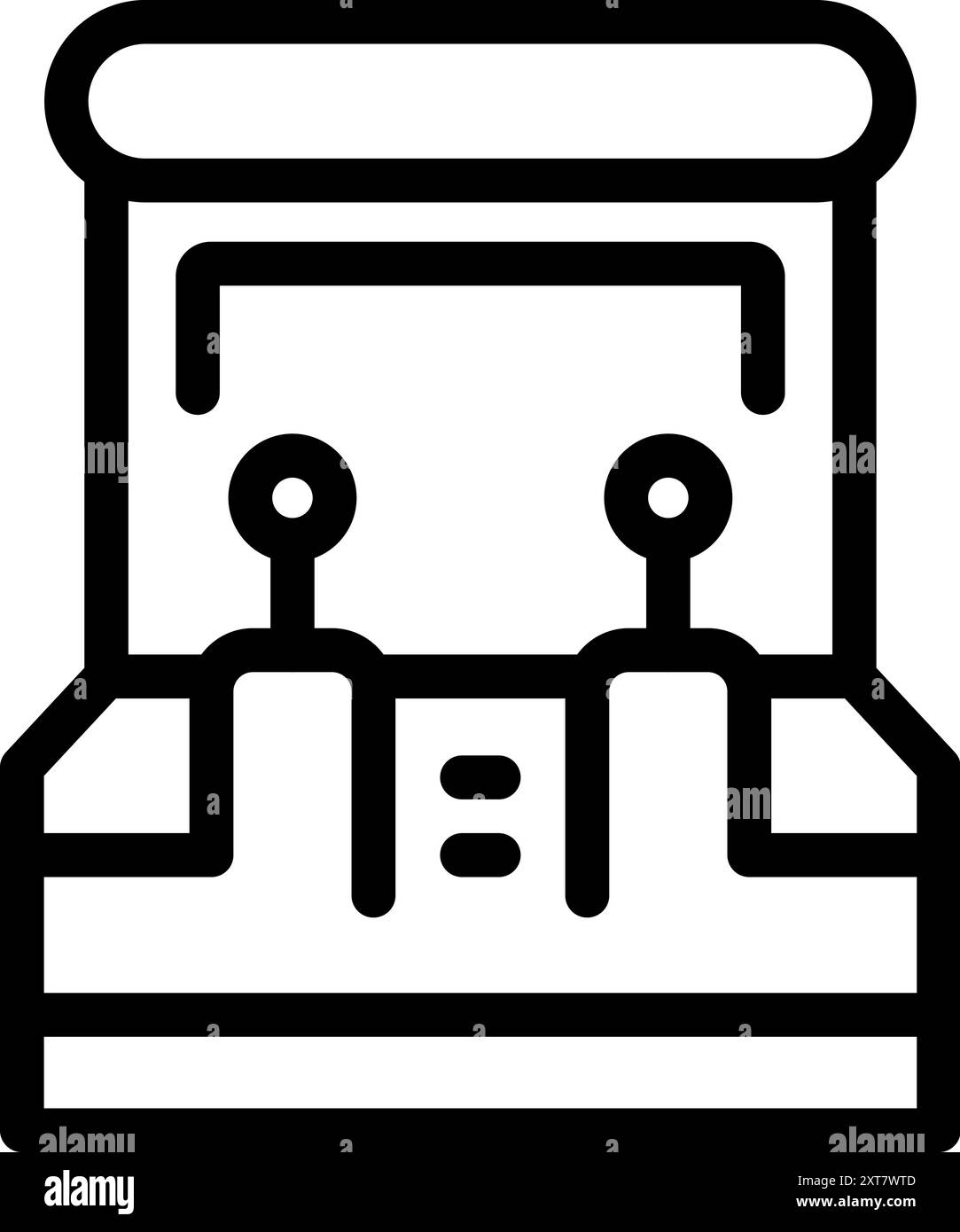 Line art icon of an arcade game machine, perfect for topics related to ...