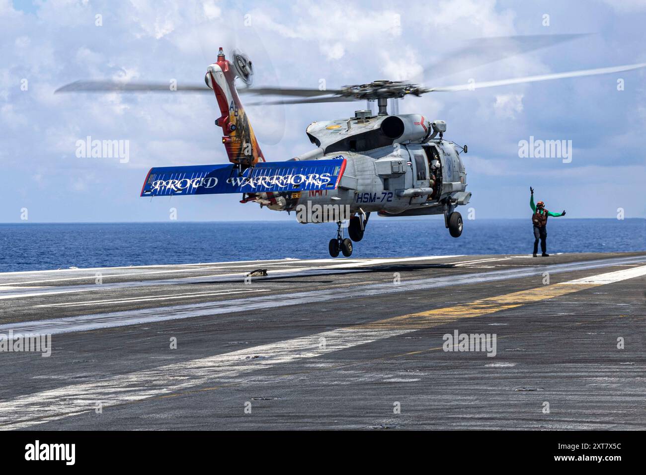 240811-N-SW048-1059 ATLANTIC OCEAN (Aug. 11, 2024) An MH-60R Sea Hawk ...