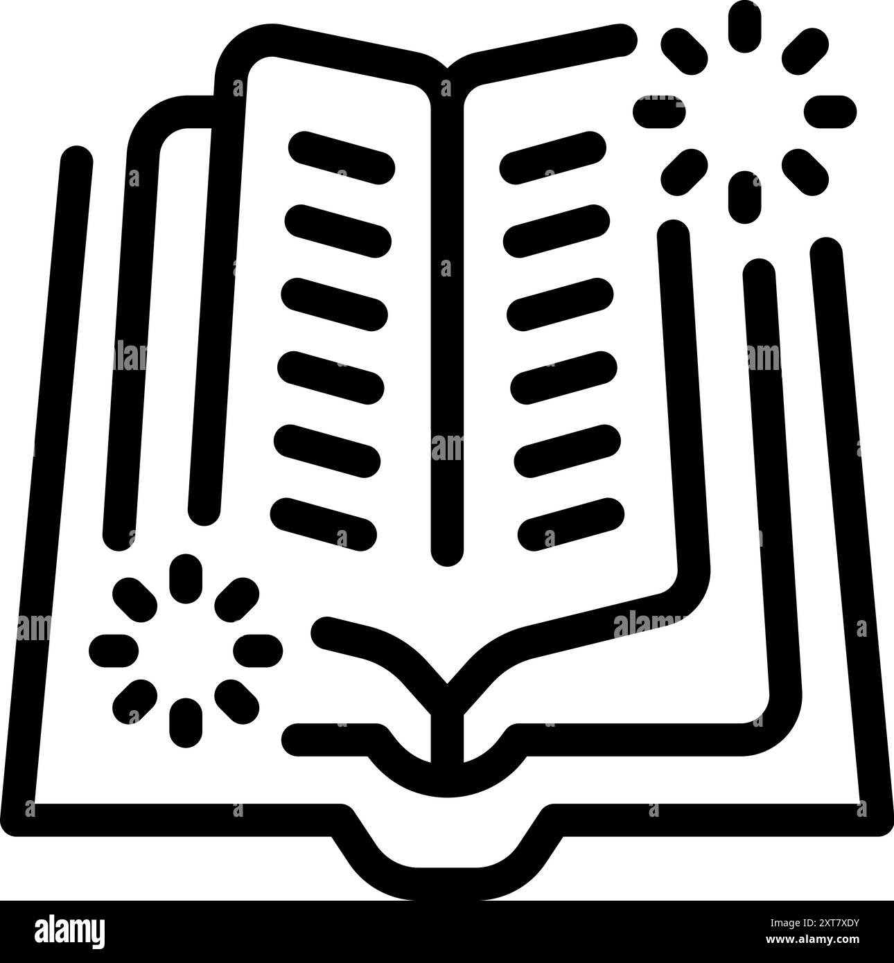 White background book open sparkles Black and White Stock Photos ...