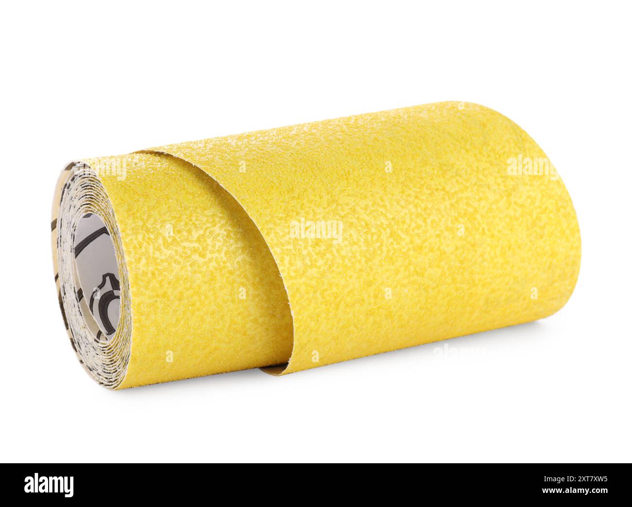 Rolled sheet of sandpaper isolated on white Stock Photo - Alamy