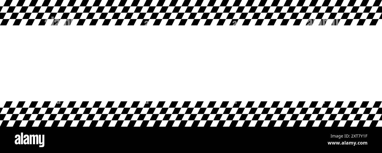 Race Checker Flag Seamless Pattern Black And White Rally Texture