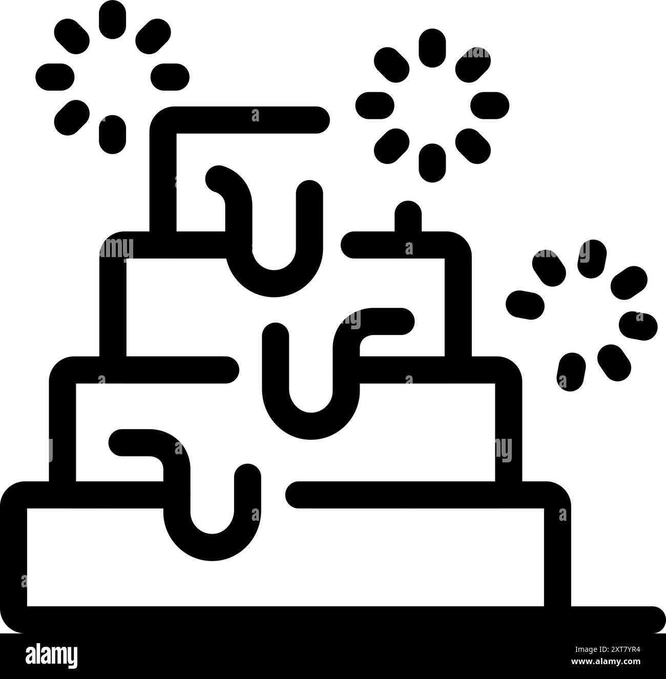 Cascade fireworks on black background hi-res stock photography and ...