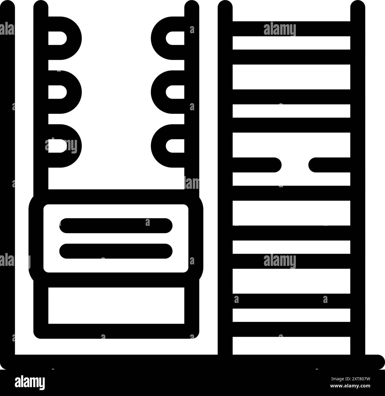 Simple icon of playground equipment, featuring a climbing wall and monkey bars Stock Vector ...