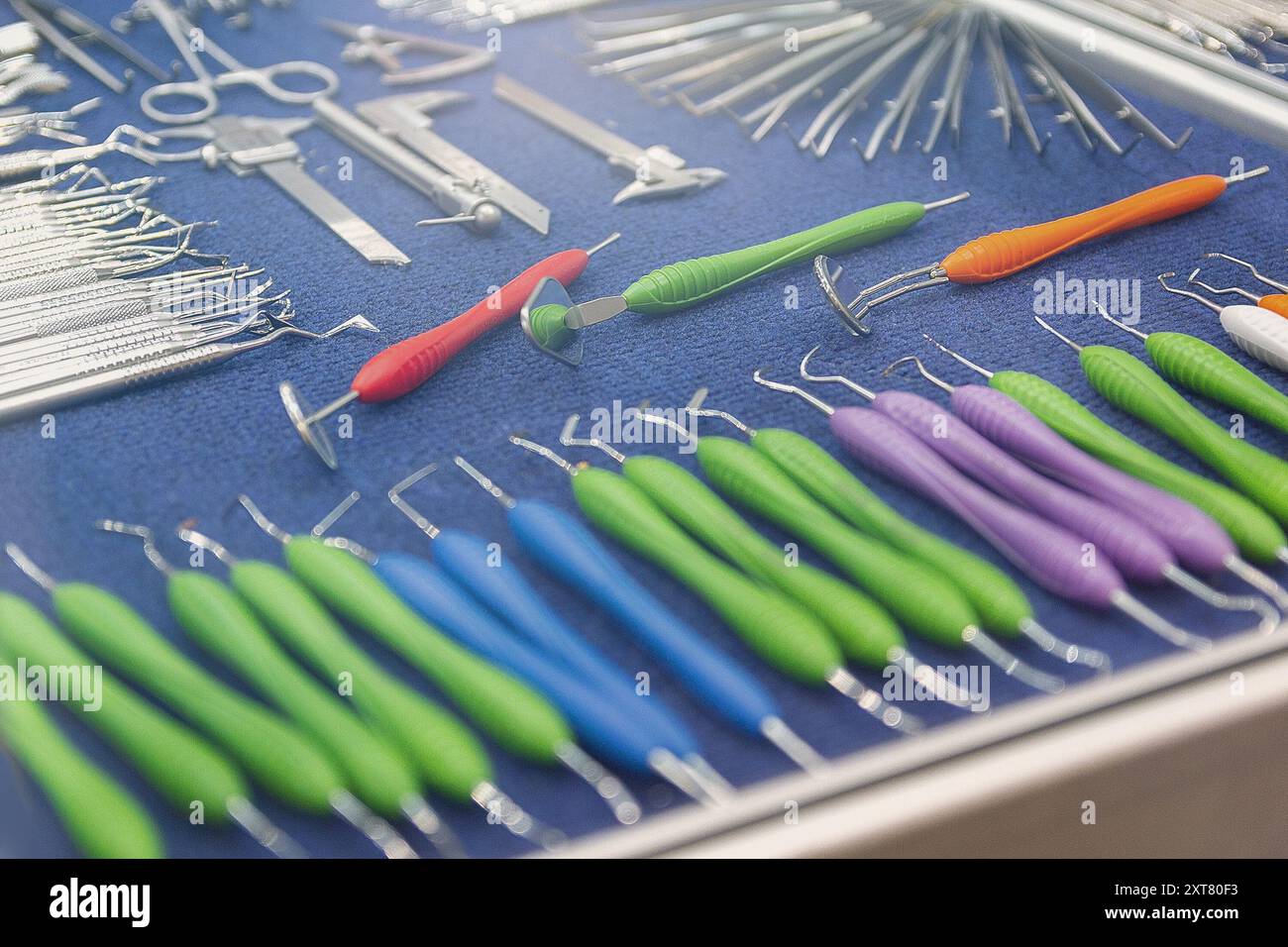 Pile of dental instruments lying on display. Dentistry Stock Photo - Alamy