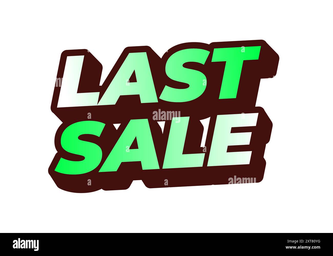 Last sale. Text effect design for ads purpose in 3D style Stock Vector ...