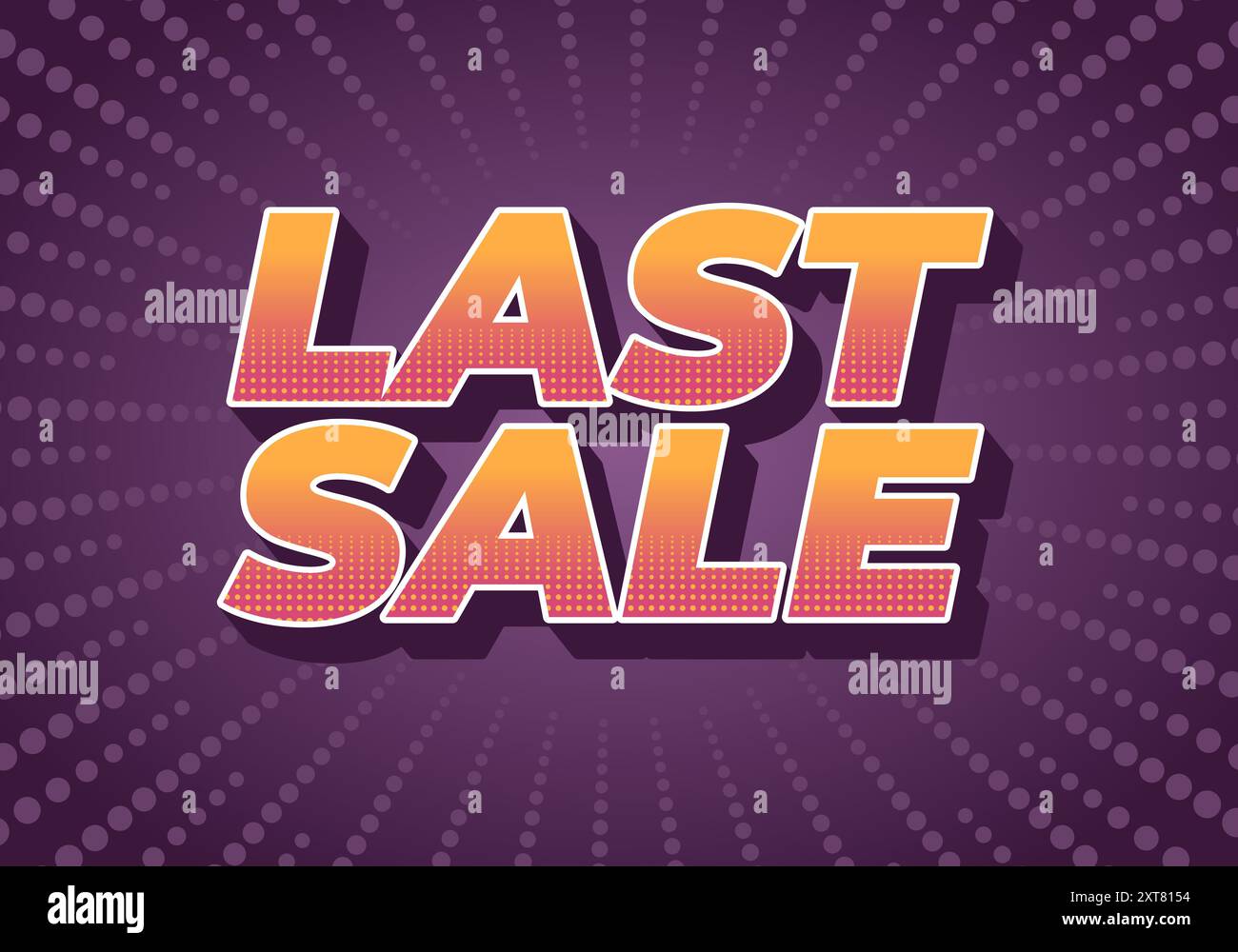 Last sale. Text effect design for ads purpose in 3D style Stock Vector ...