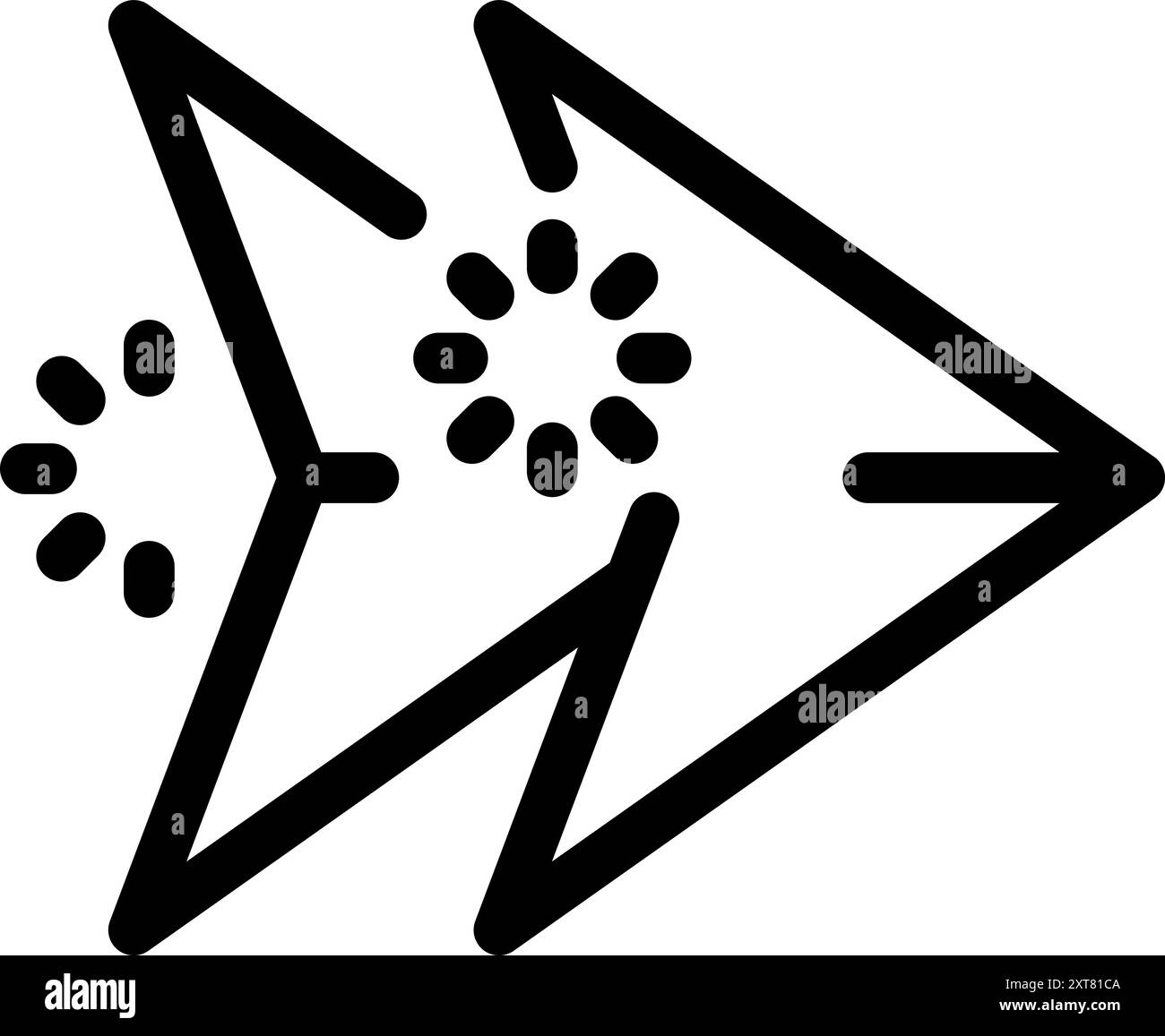 Simple black and white vector icon of a fast forward button, with two ...