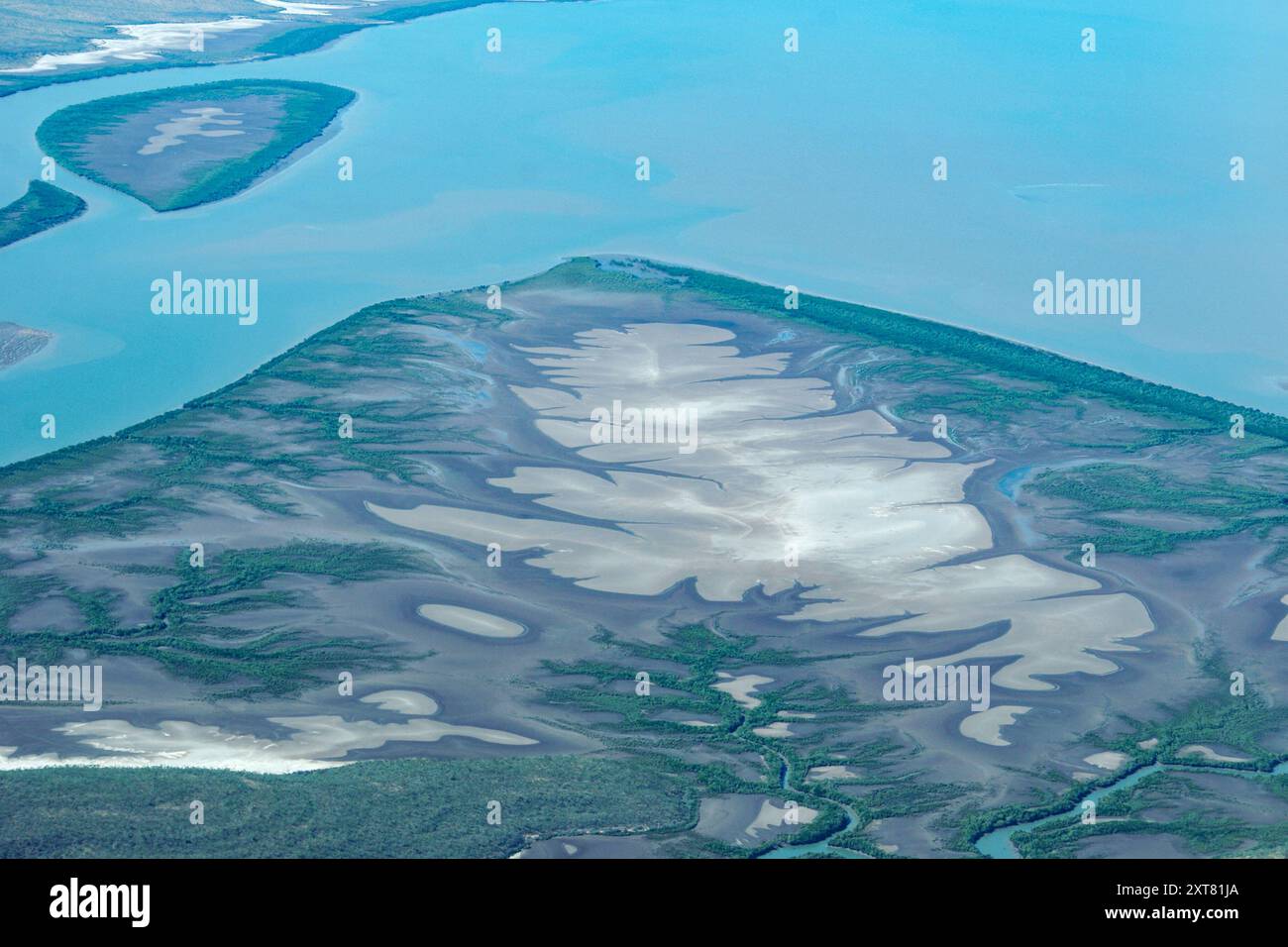 Nature pattern of coastal sediments at a tidal flat on the East ...