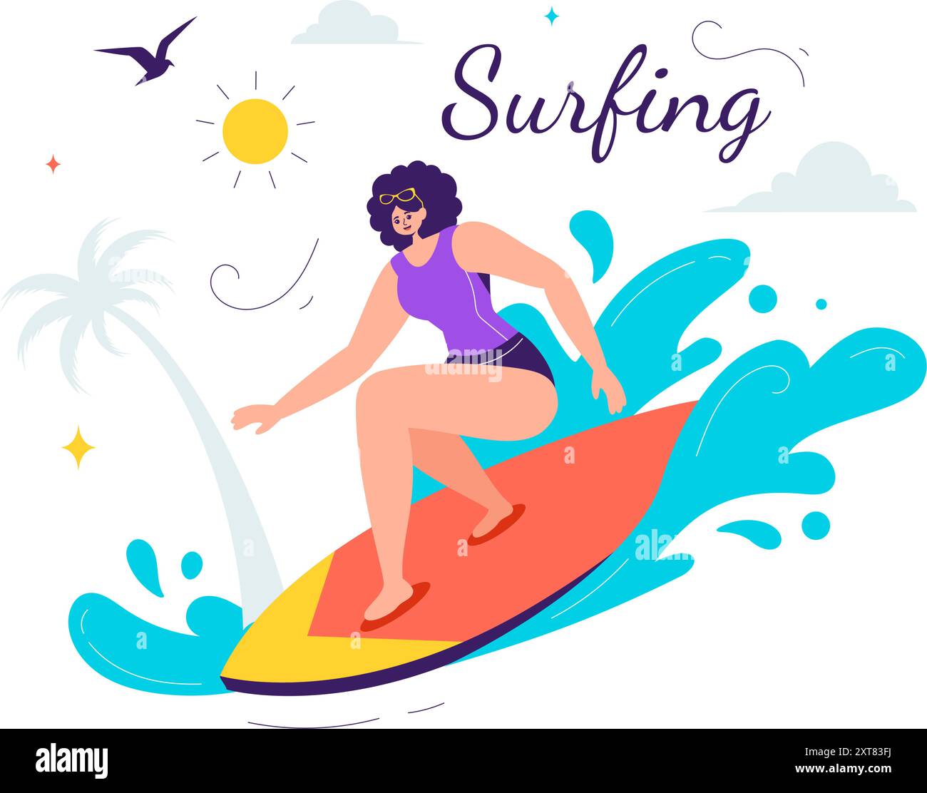 Water sports paradise Stock Vector Images - Alamy