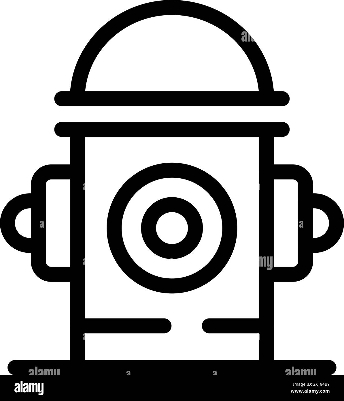Simple outline icon of a fire hydrant, essential equipment for ...