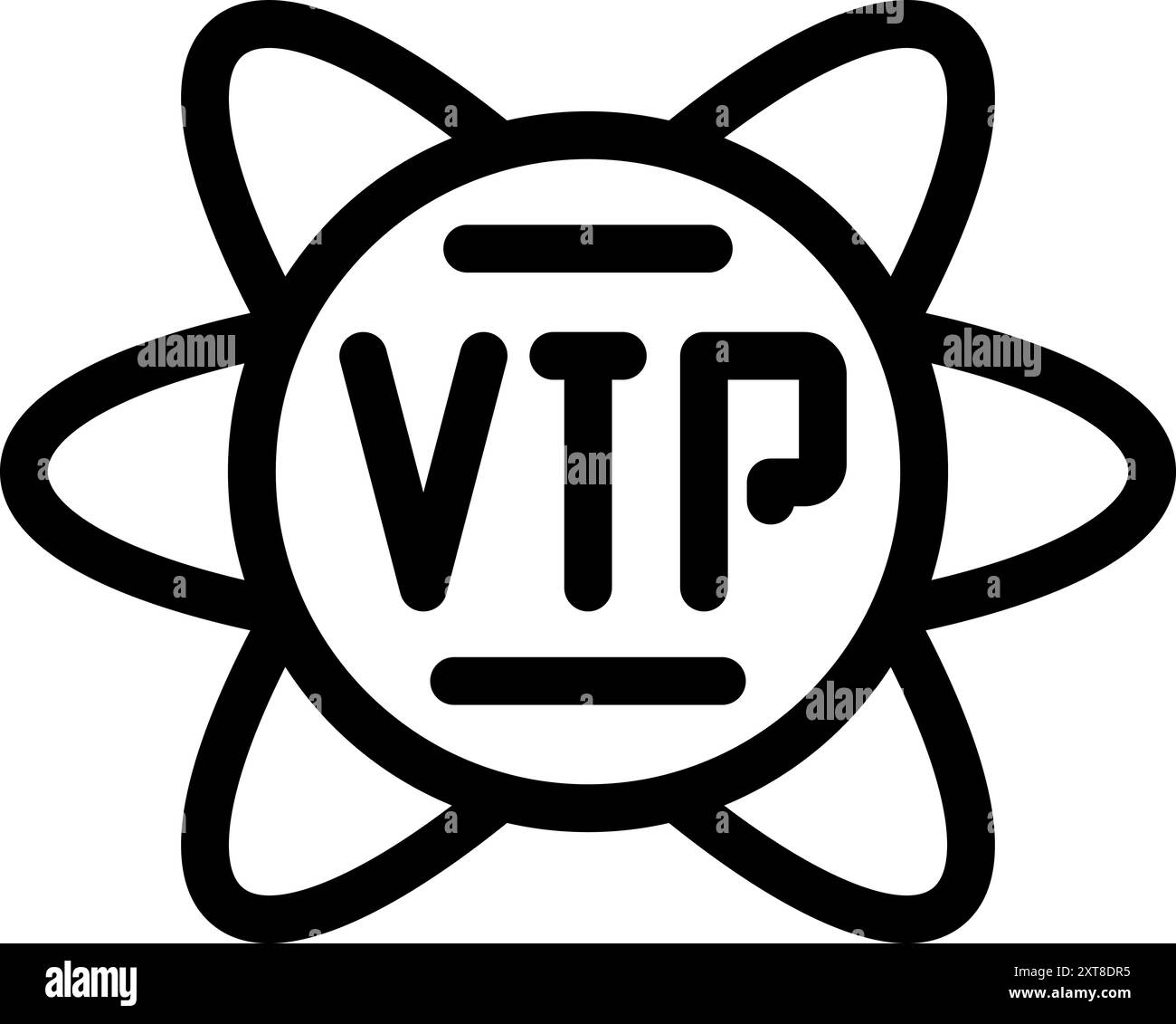 Atom model with vip text inside for very important person Stock Vector ...
