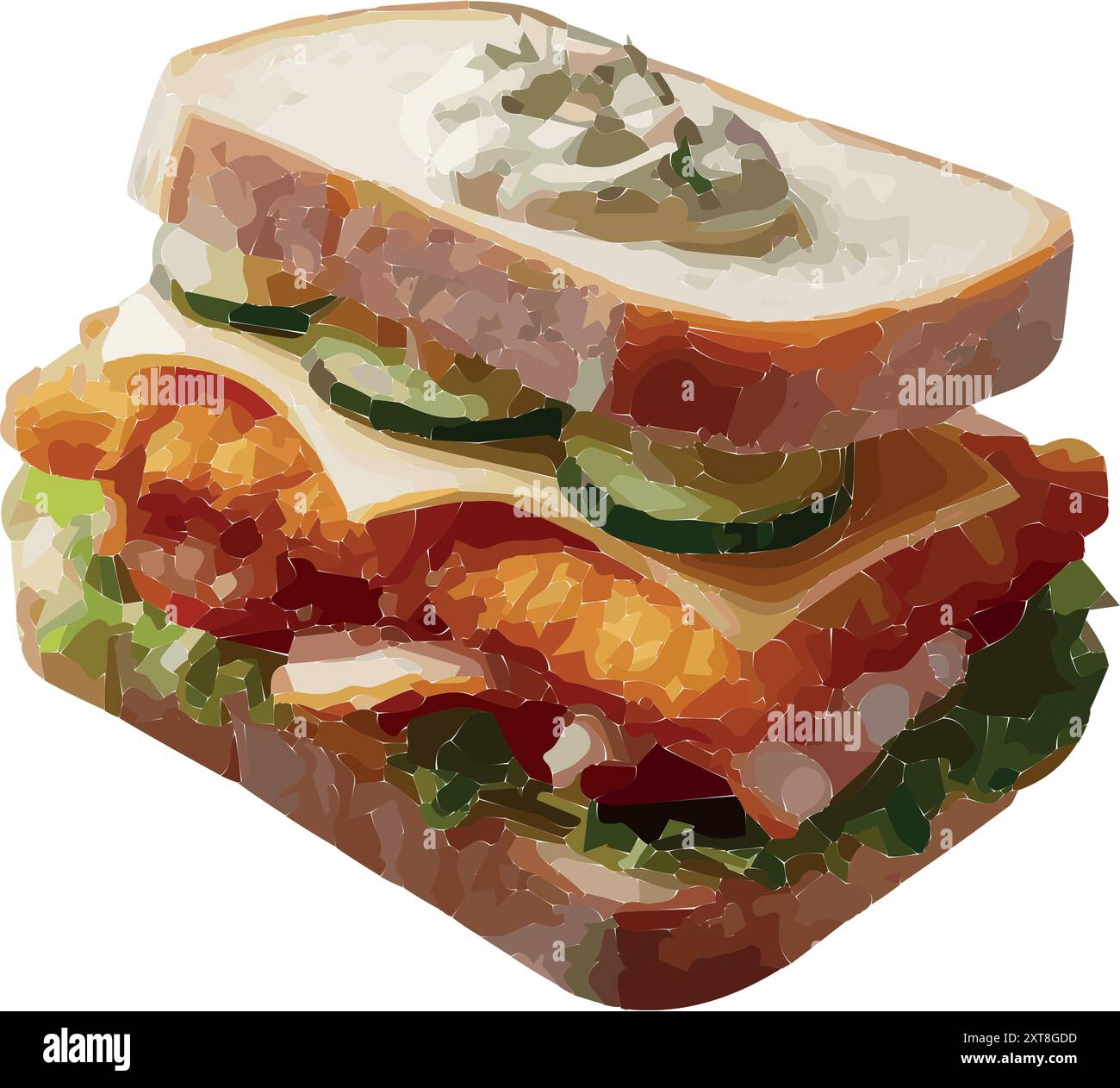 Savor a fish sandwich topped with tangy tartar sauce and creamy cheese ...